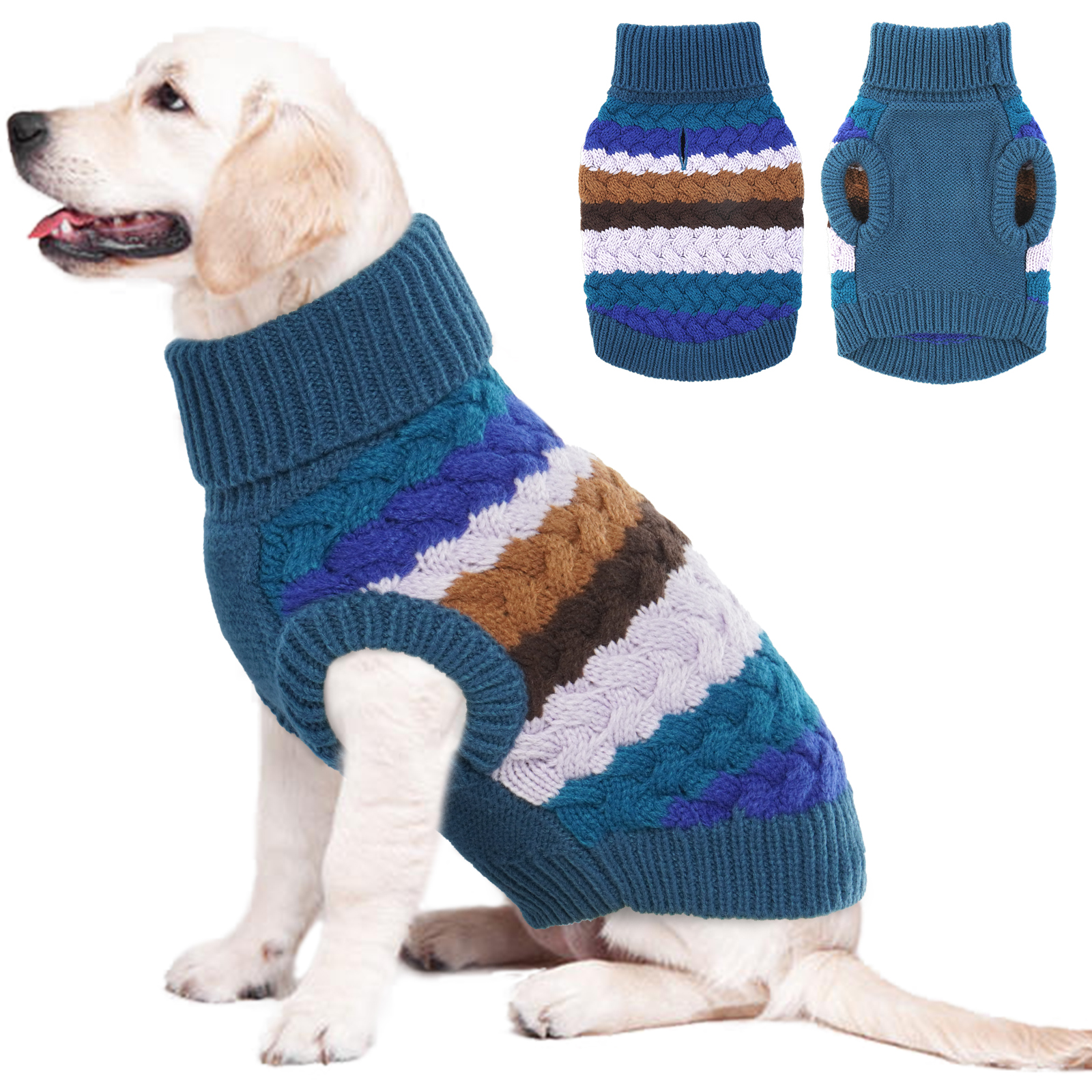 Kuoser Dog Sweater Warm Pet Knitwear Soft Winter Clothes for Dogs and ...