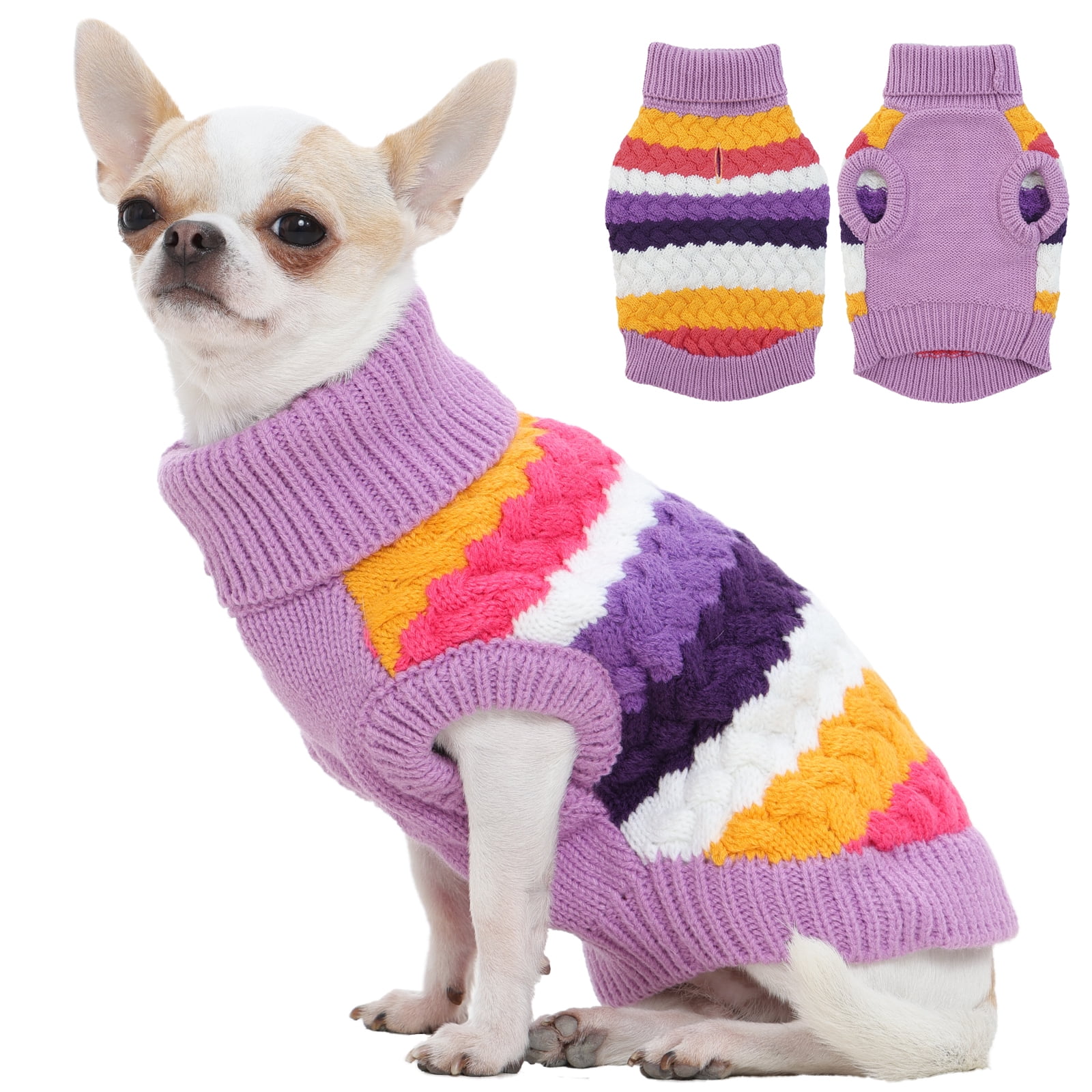 Kuoser Dog Sweater Warm Pet Knitwear Soft Winter Clothes for Dogs and ...