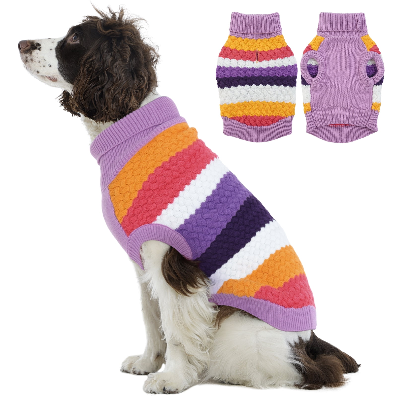 Kuoser Dog Sweater Warm Pet Knitwear Soft Winter Clothes for Dogs and ...