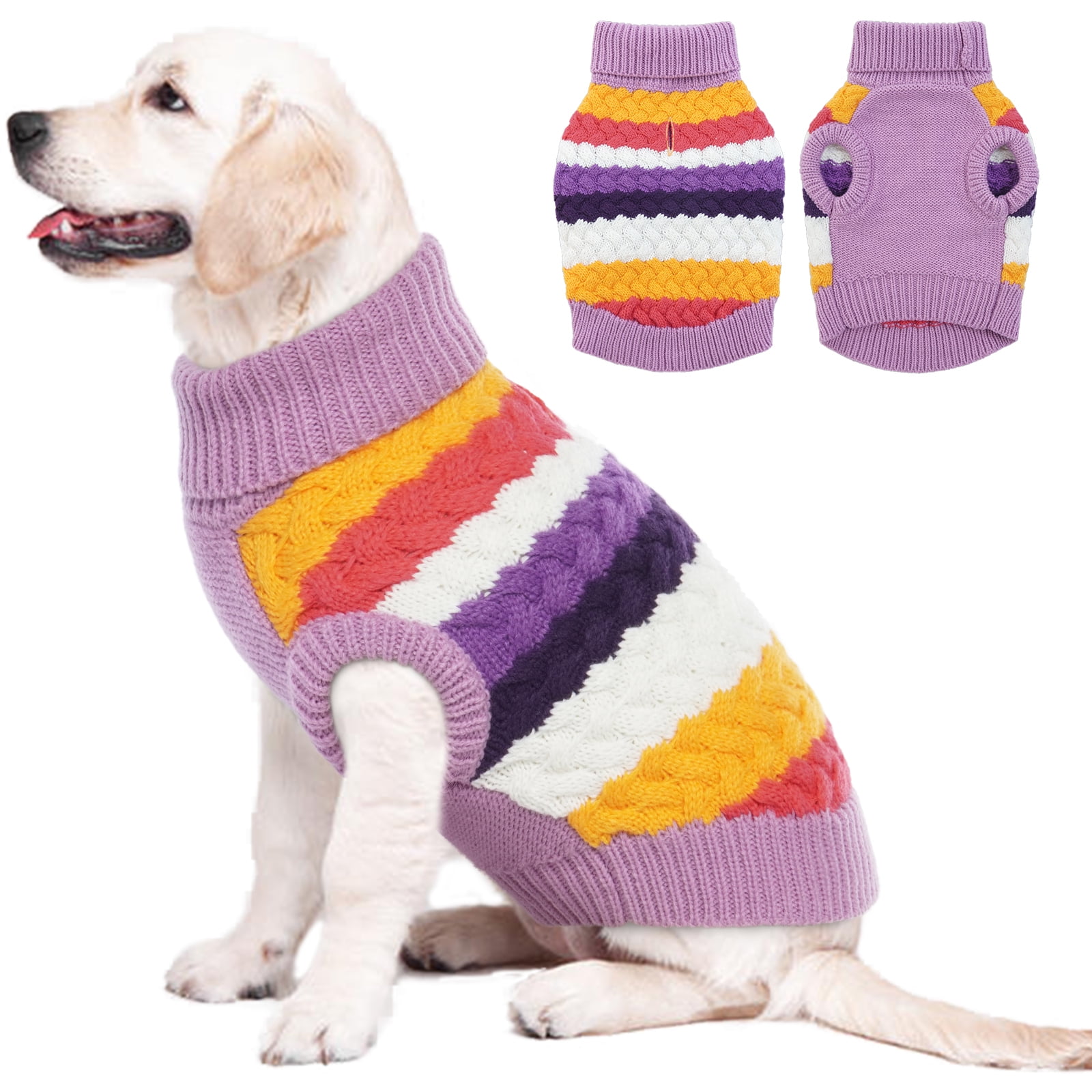 Kuoser Dog Sweater Warm Pet Knitwear Soft Winter Clothes for Dogs and ...