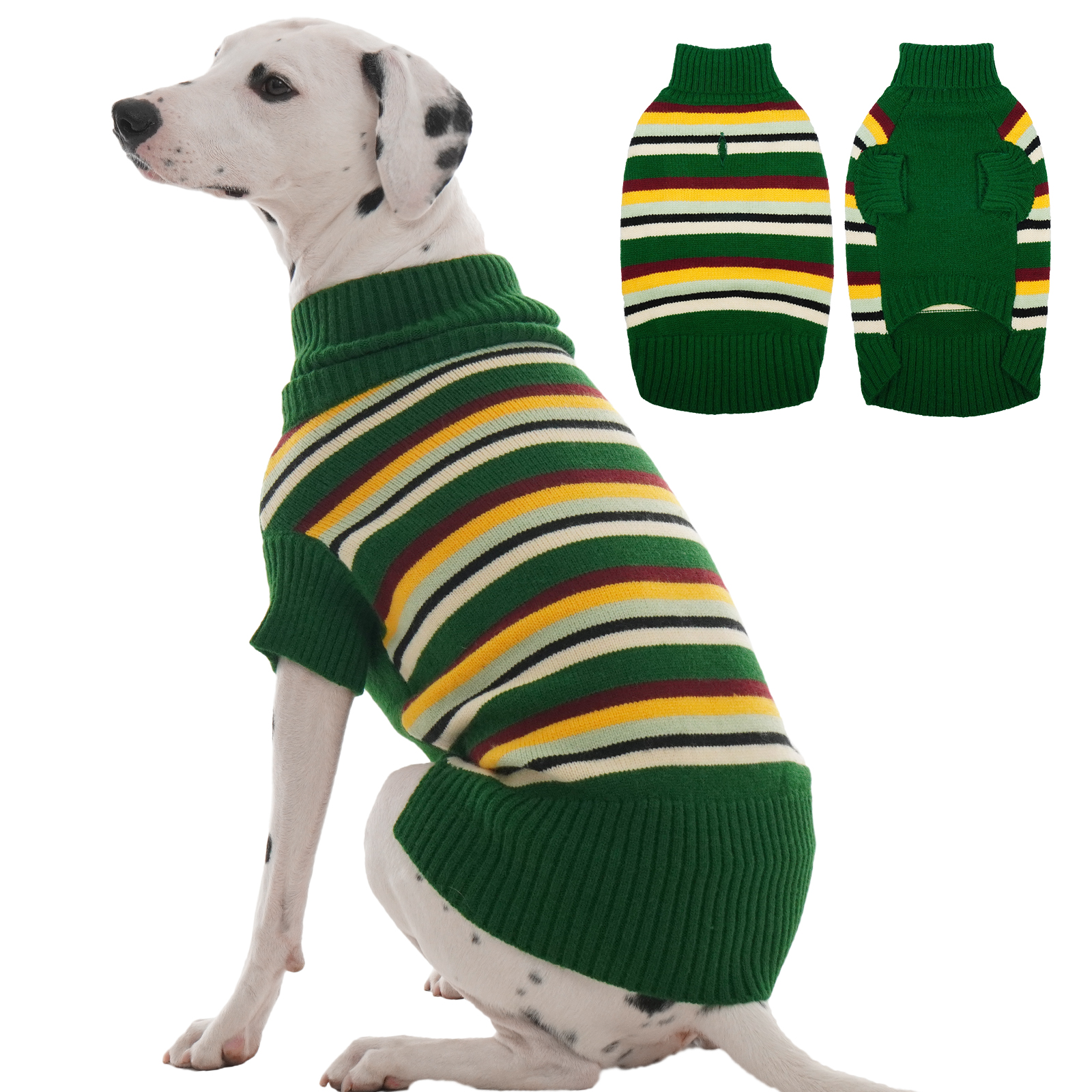 Kuoser Striped Dog Sweater Warm Pet Knitwear, Soft Winter Clothes for ...