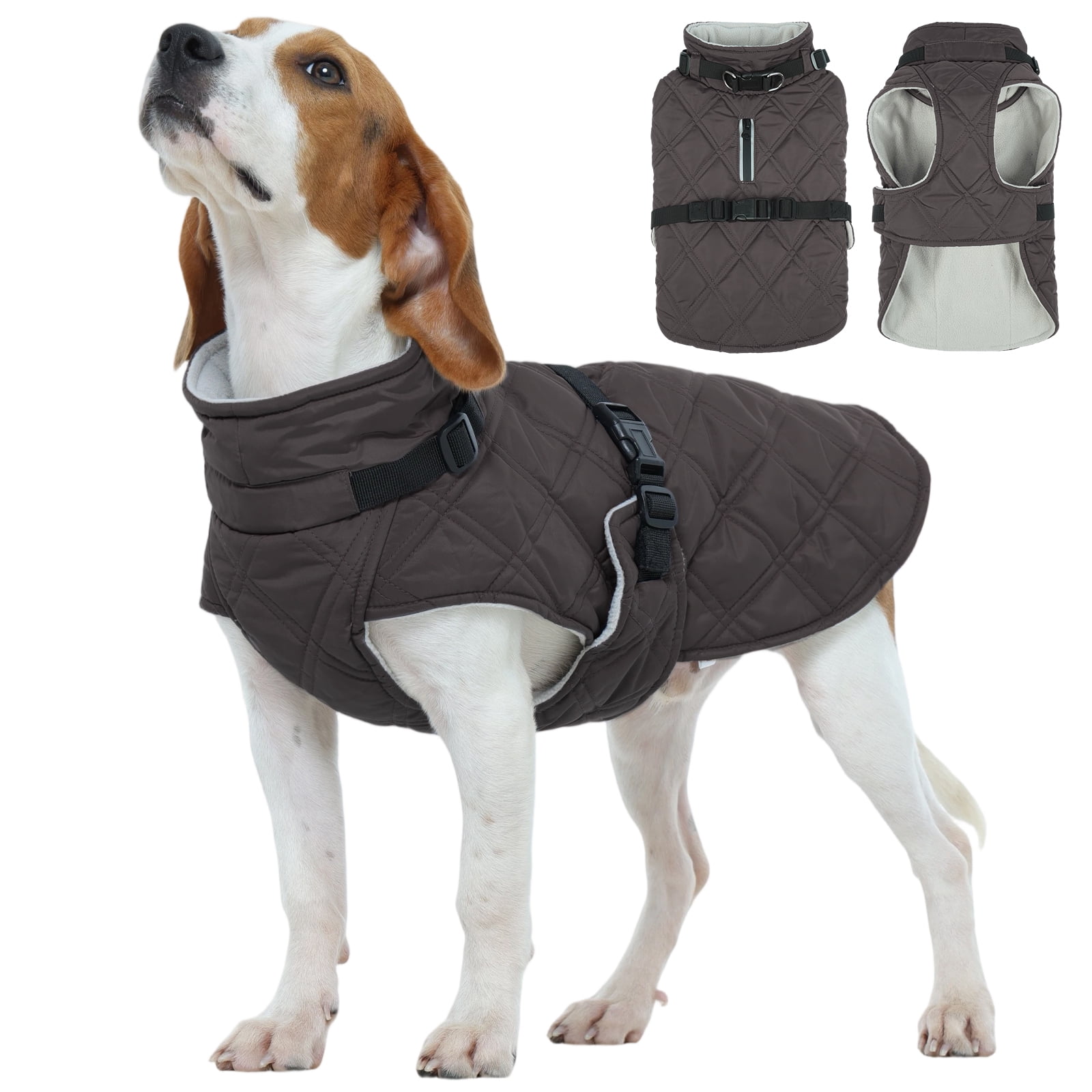 Kuoser Dog Winter Coat Warm Reflective Pet Jacket Waterproof Cold ...