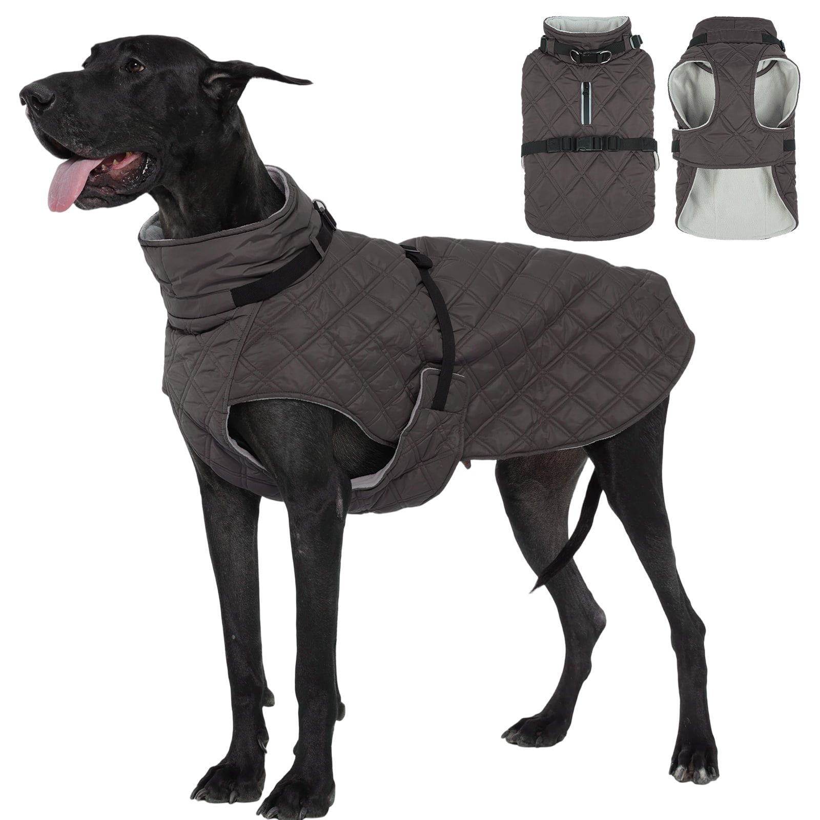 Kuoser Dog Winter Coat Warm Reflective Pet Jacket Waterproof Cold ...