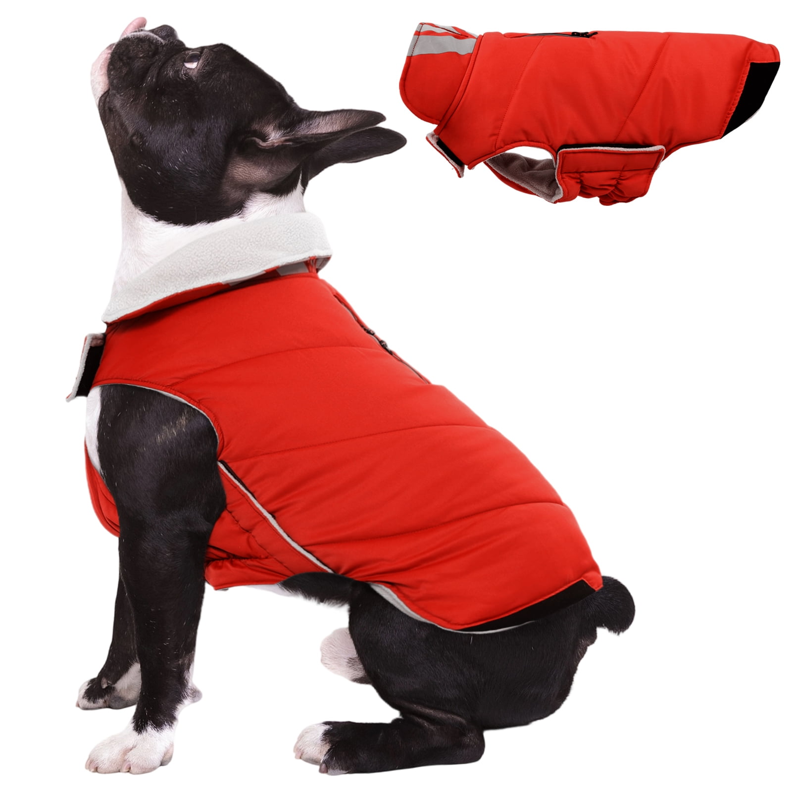 Kuoser Dog Winter Coat Waterproof and Windproof Snow Jacket, Reflective ...