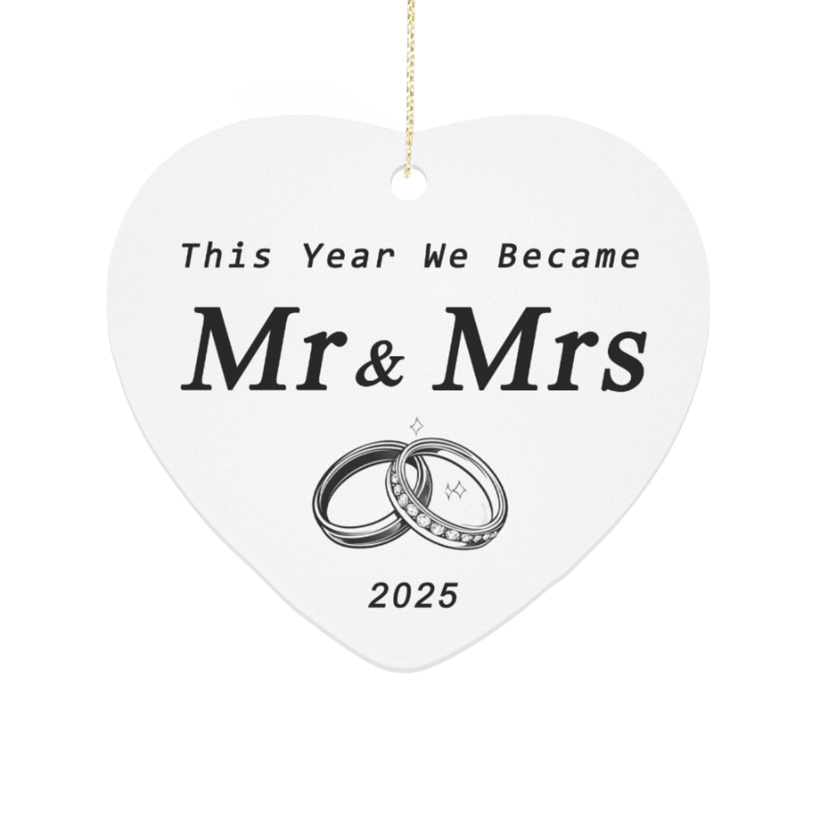 KuphiL10C Newlywed Couple Just Married Christmas Ornaments, Wedding ...