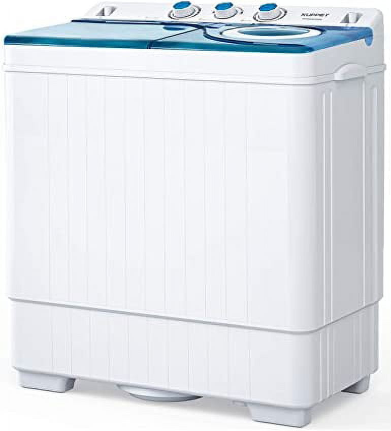 Kuppet Twin Tub Portable Mini Washer 26lbs: 18lbs Wash, 8lbs Spin ...