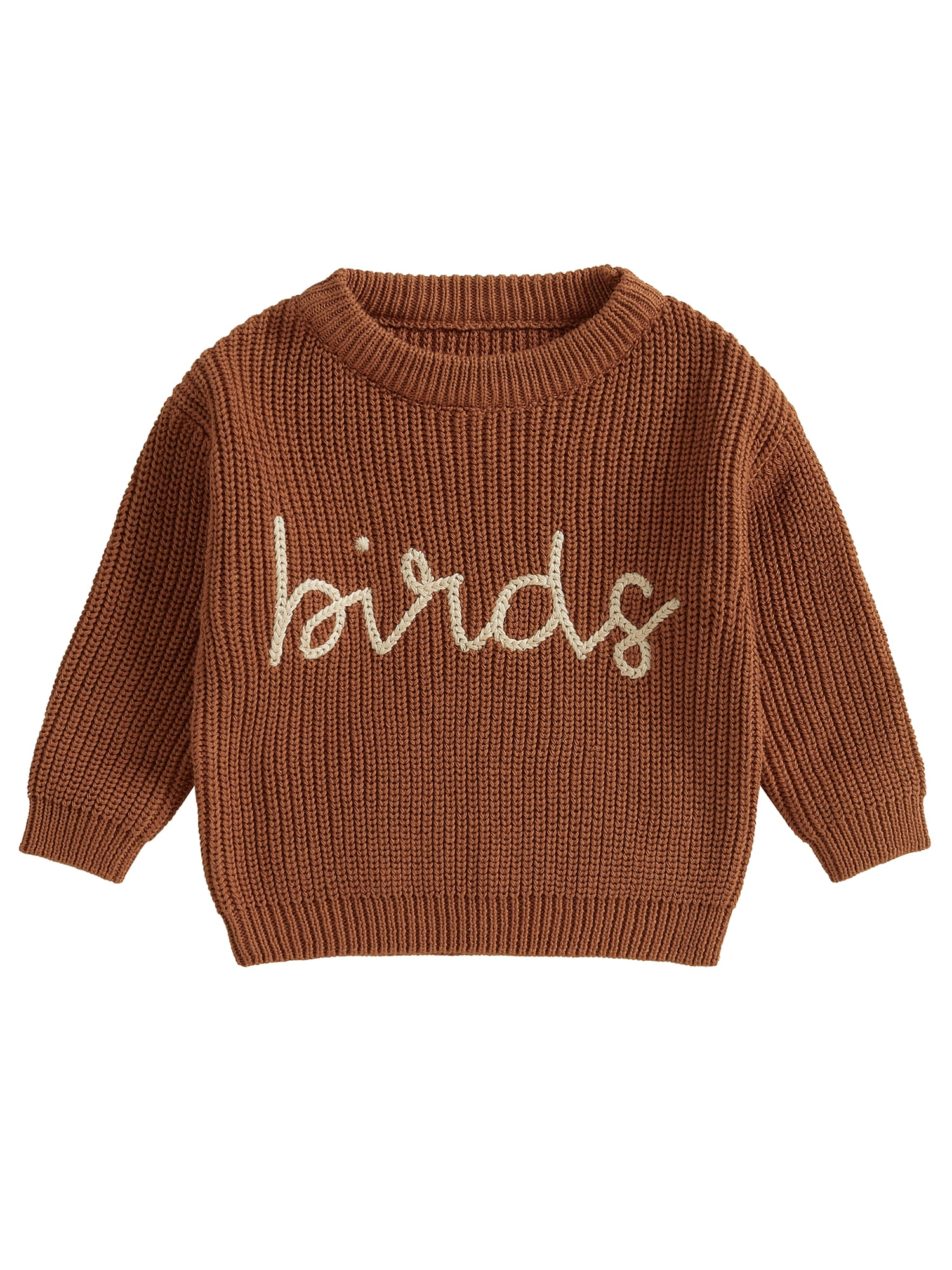 Kupretty Baby Knit Sweaters Kid Long Sleeve Letter Embroidery Pullover ...