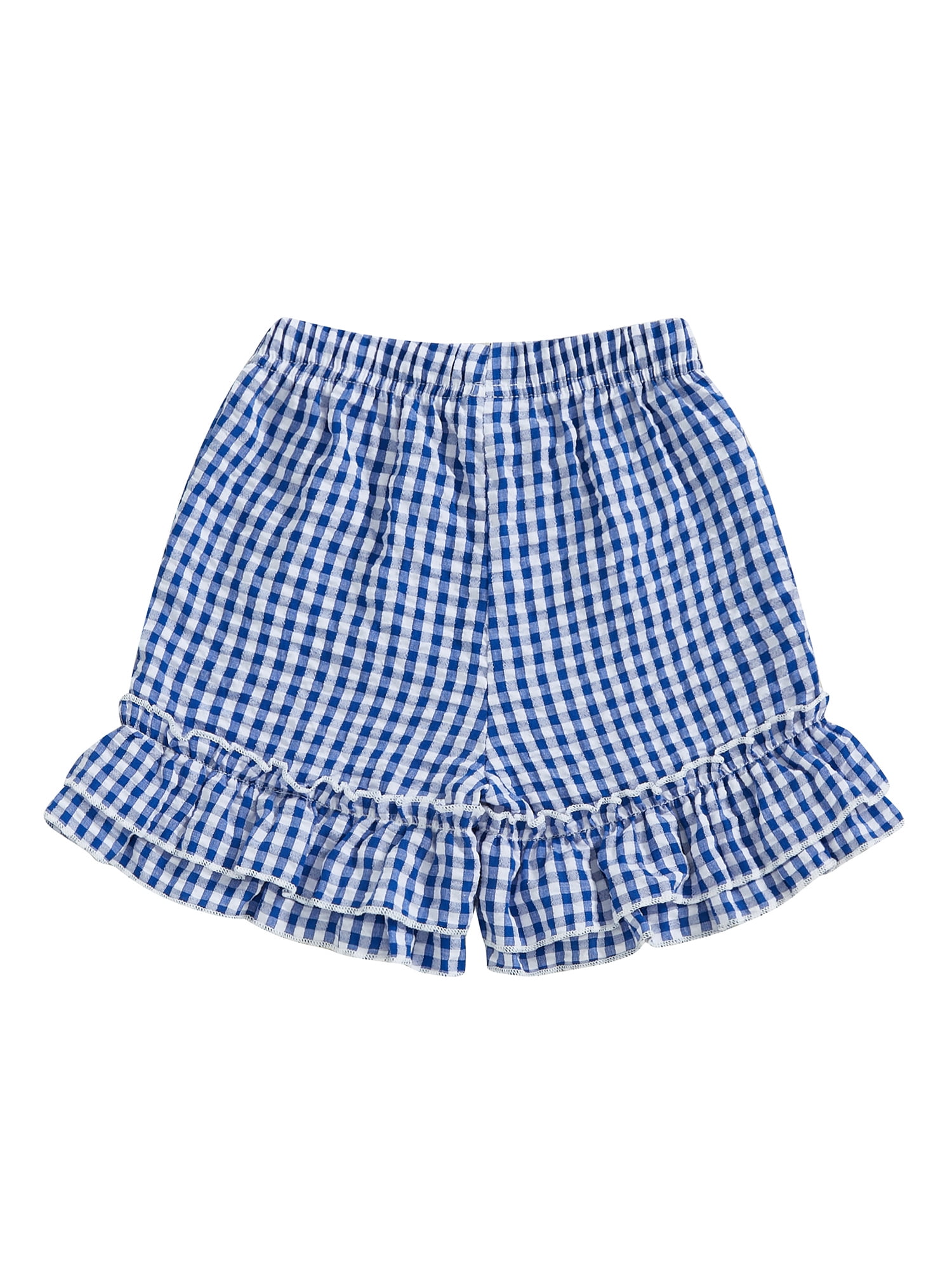 Kupretty Girls Summer Shorts Plaid Ruffled Wide Leg Short Pants Cute ...