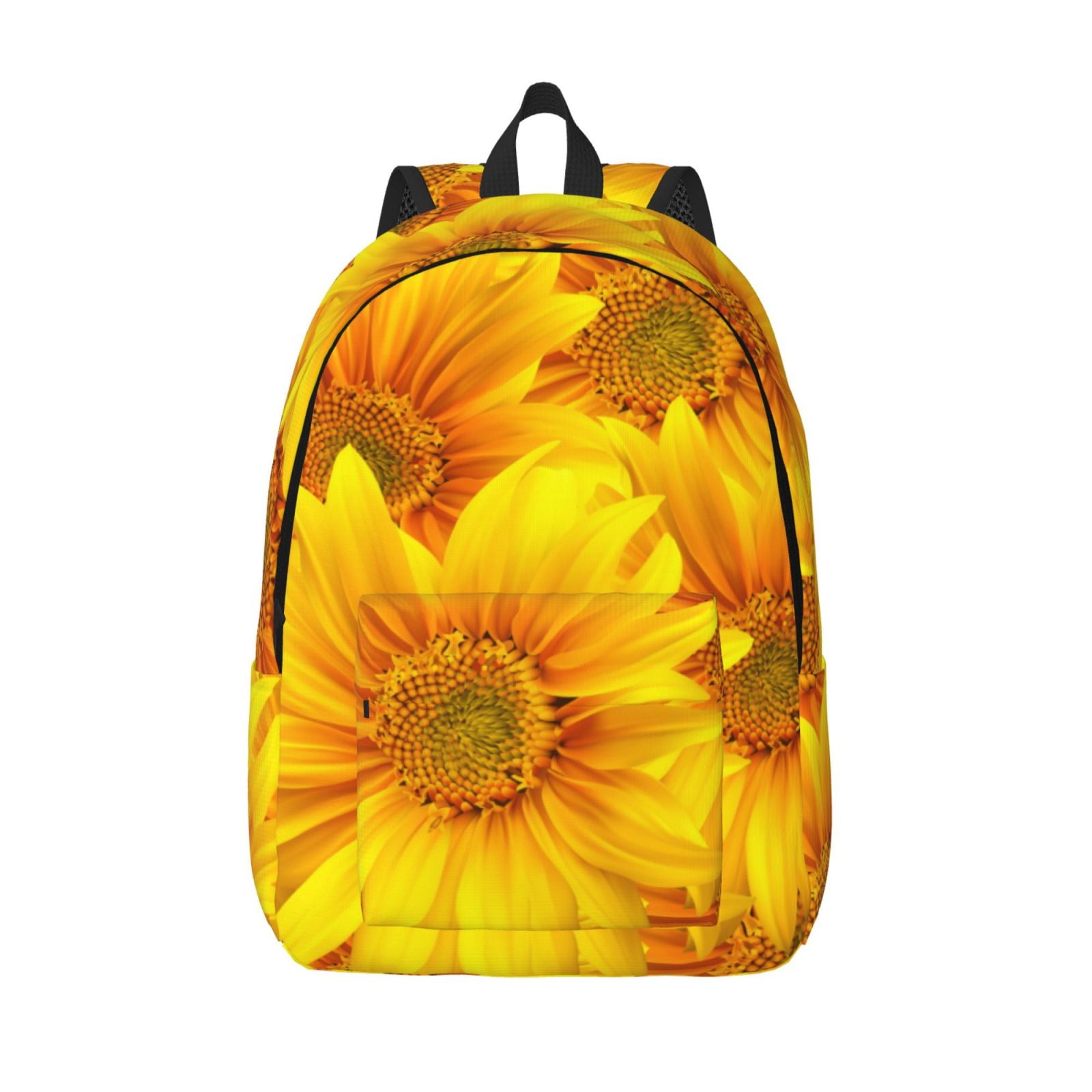 Kuqiui 3D Sunflowers Print Canvas Travel Laptop Backpack for Men Women ...