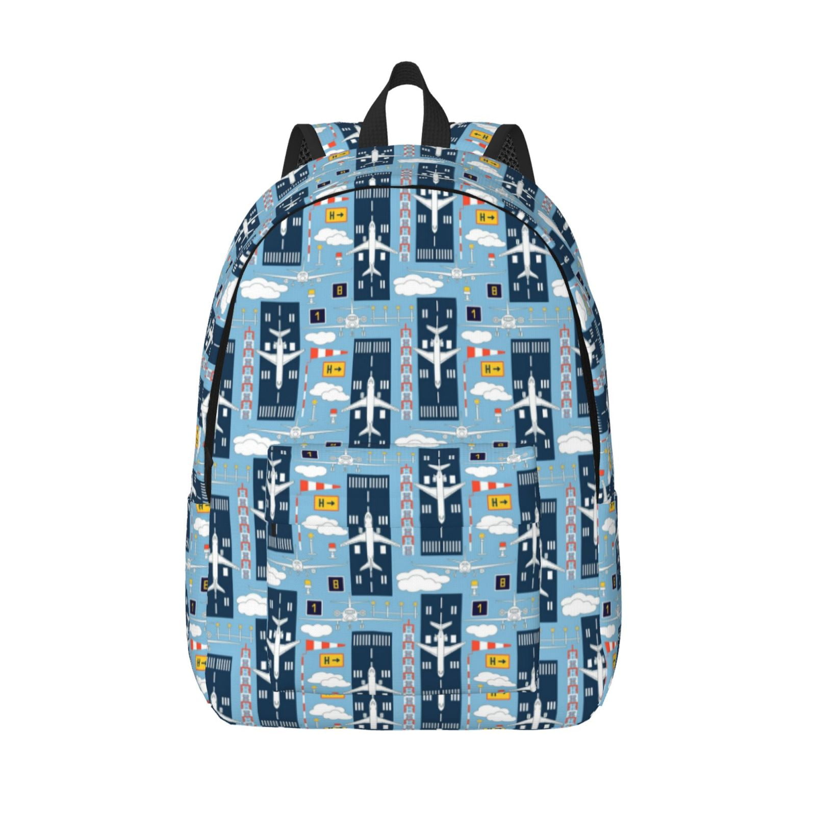 Kuqiui Airplanes and Aviation Signs Print Canvas Travel Laptop Backpack ...