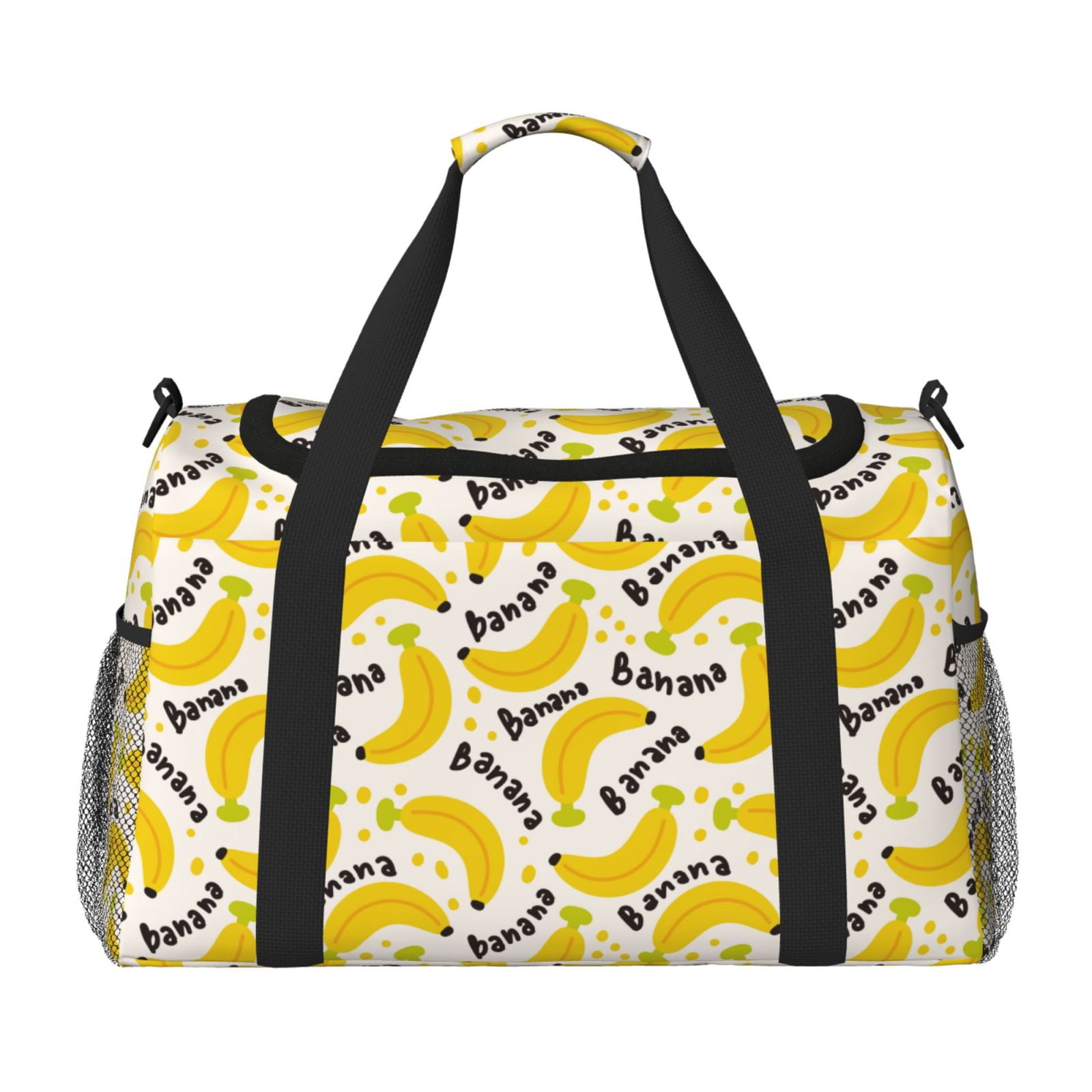 Kuqiui Banana Fruit Print Foldable Travel Duffel Bag Tote Carry on ...