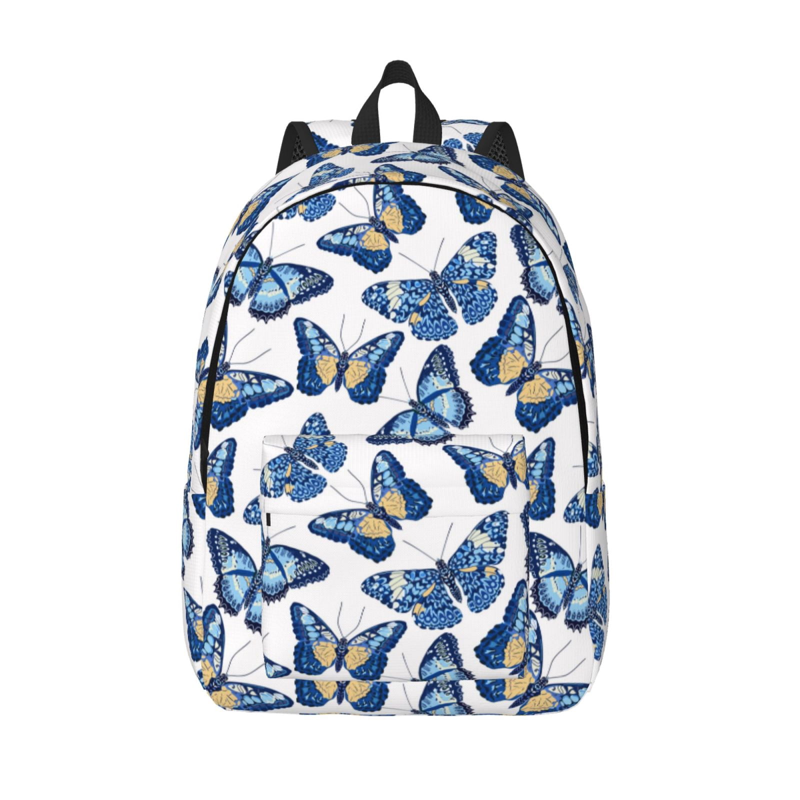 Kuqiui Beautiful Butterflies Print Canvas Travel Laptop Backpack for ...