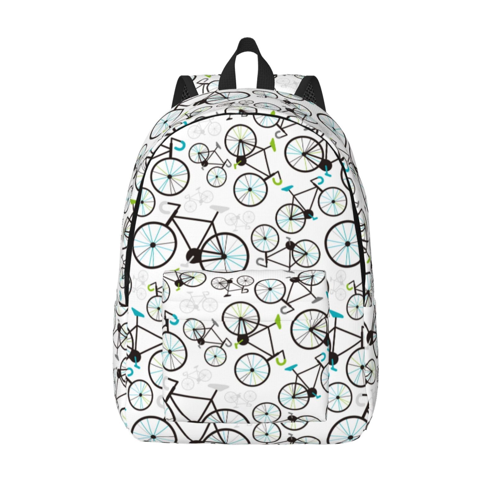 Kuqiui Bicycle Print Canvas Travel Laptop Backpack for Men Women ...