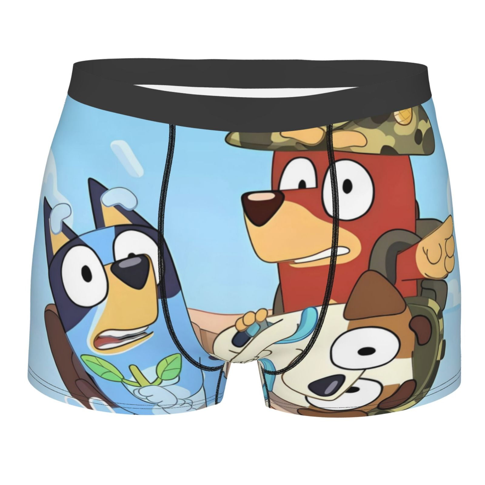 Kuqiui Bluey Print Boxer Briefs for Men Breathable Underwear-Small ...