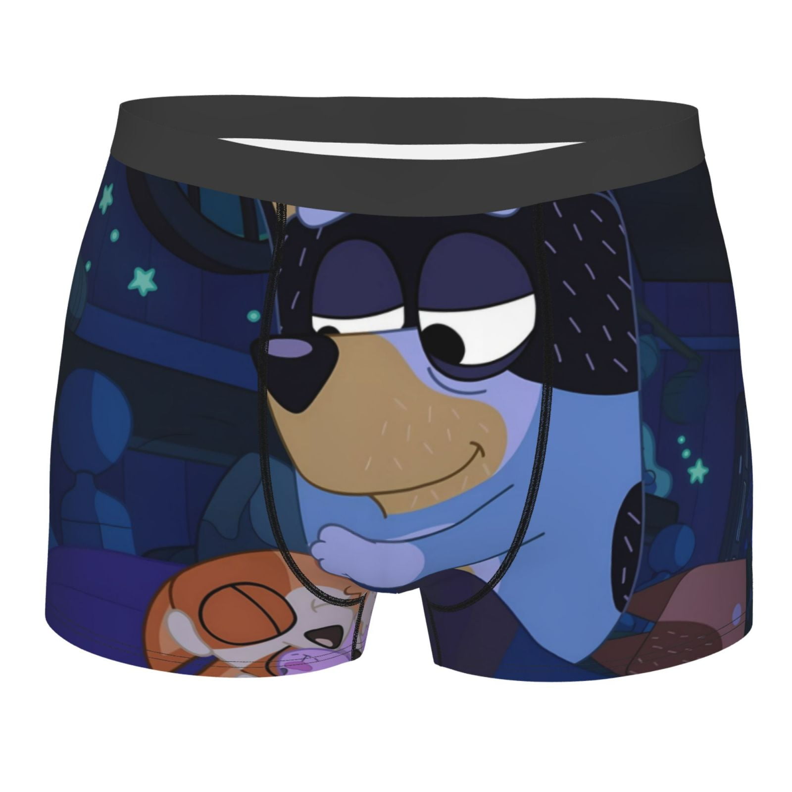 Kuqiui Bluey Print Boxer Briefs for Men Breathable Underwear-Small ...