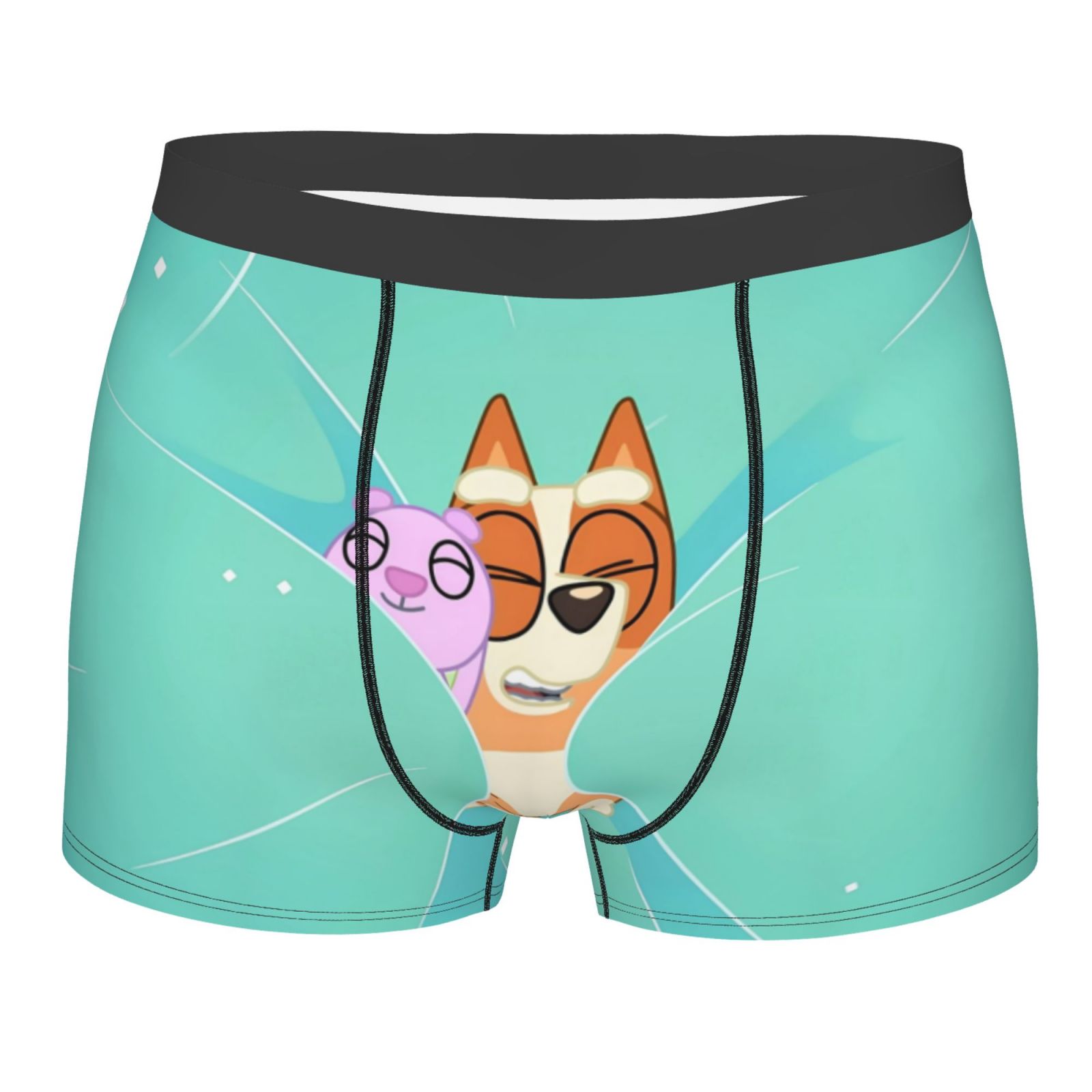 Kuqiui Bluey Print Boxer Briefs for Men Breathable Underwear-X-Large ...