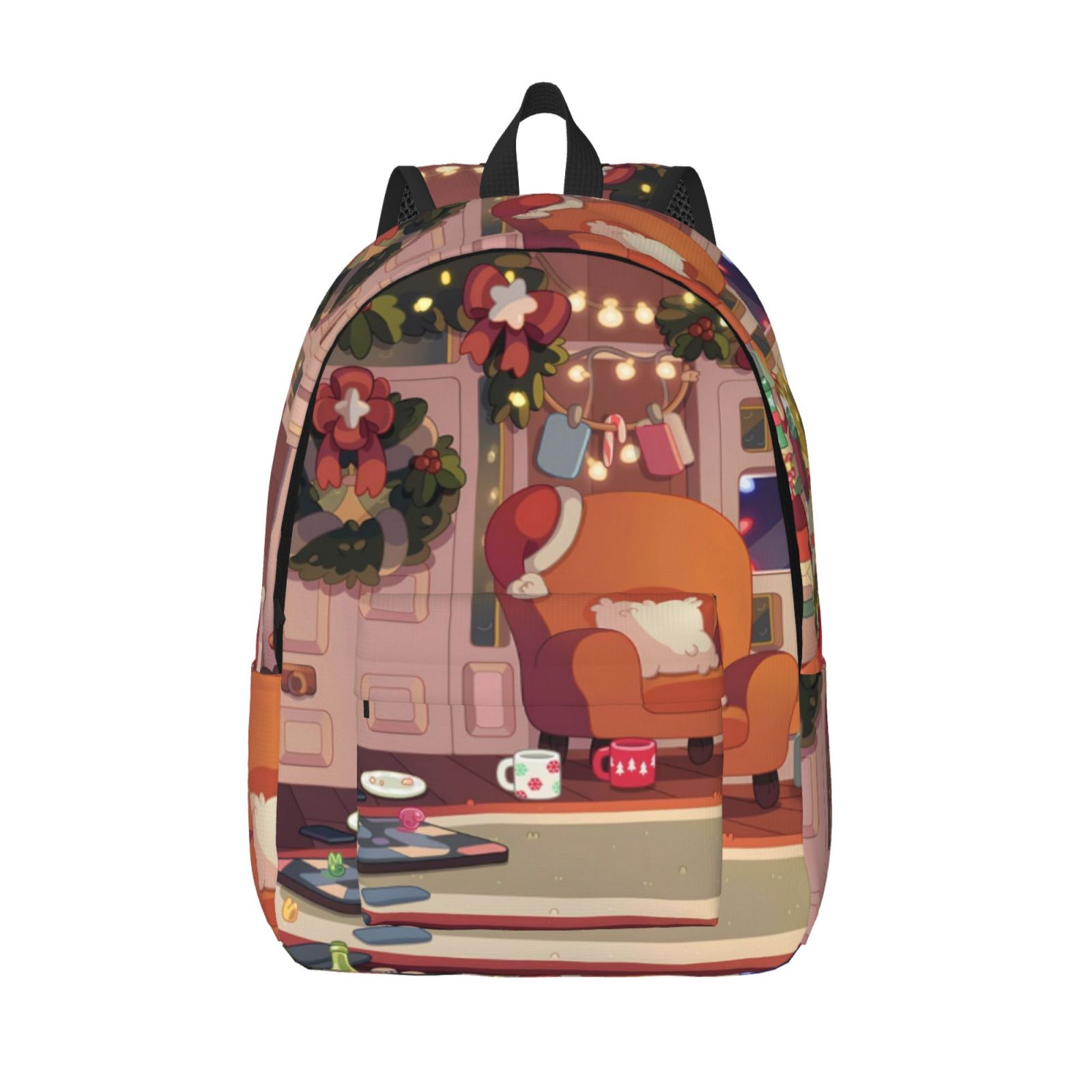 Kuqiui Bluey Print Canvas Travel Laptop Backpack for Men Women,Business ...