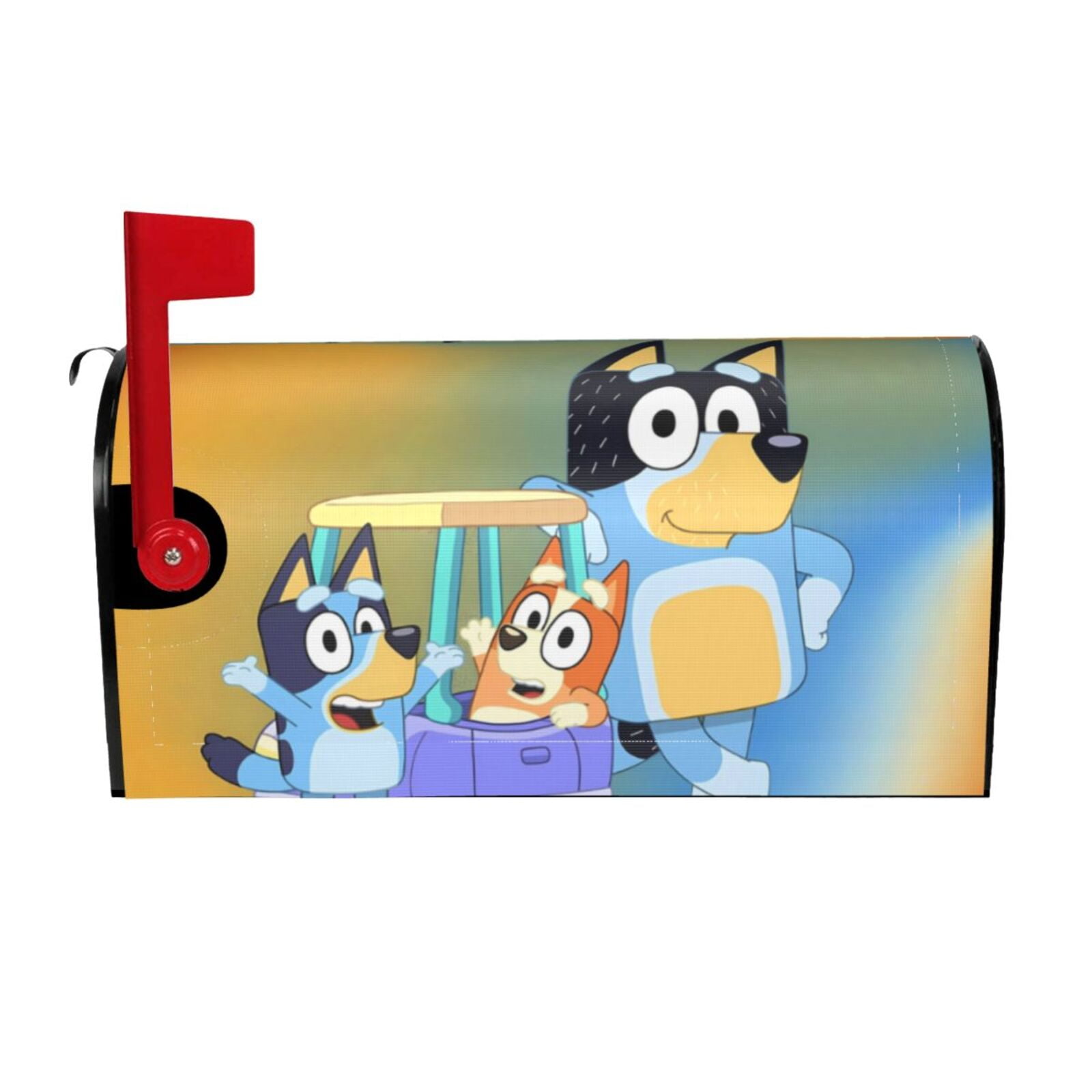 Kuqiui Bluey Print Magnetic Mailbox Cover,21x18 in Mailbox Cover ...