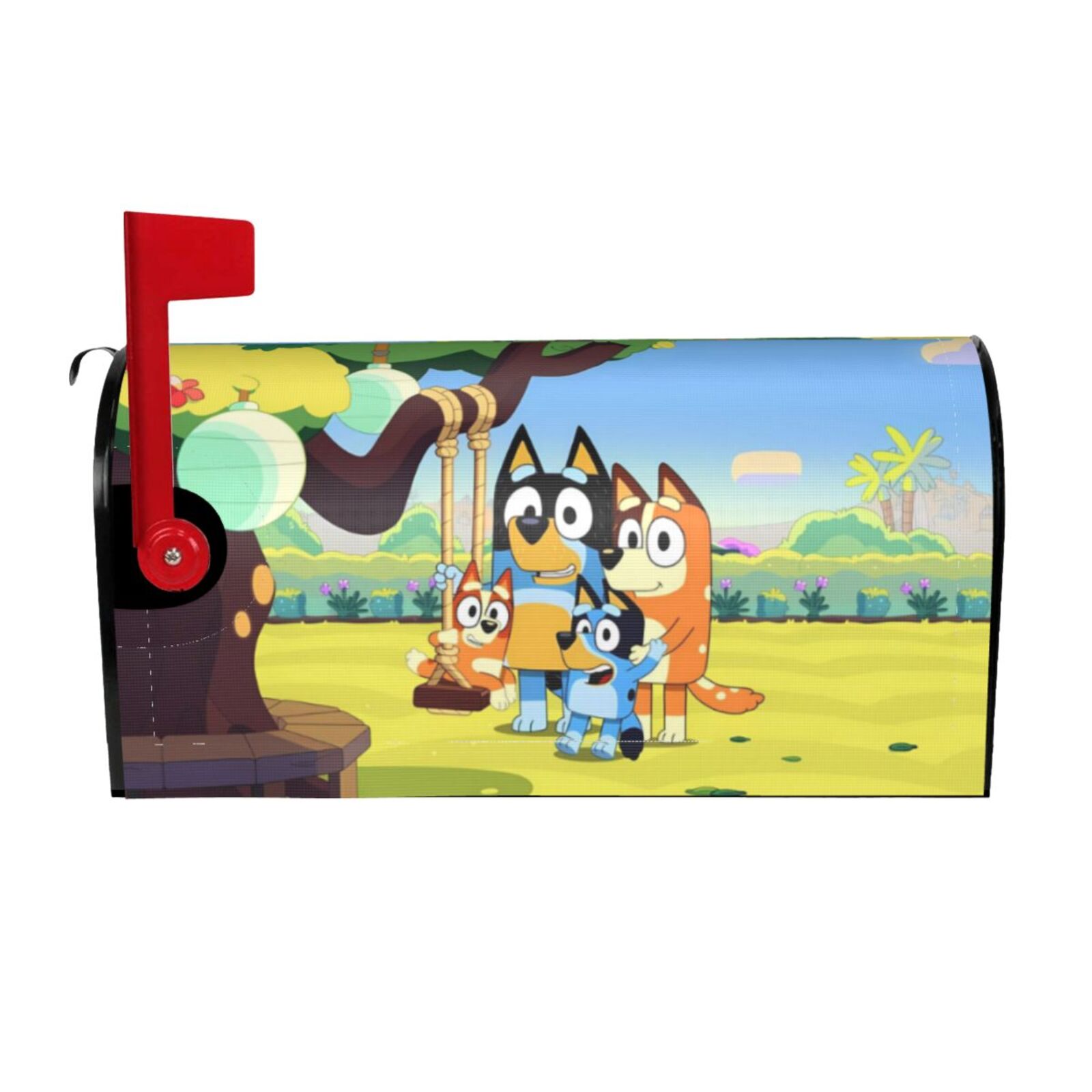 Kuqiui Bluey Print Magnetic Mailbox Cover,21x18 in Mailbox Cover ...