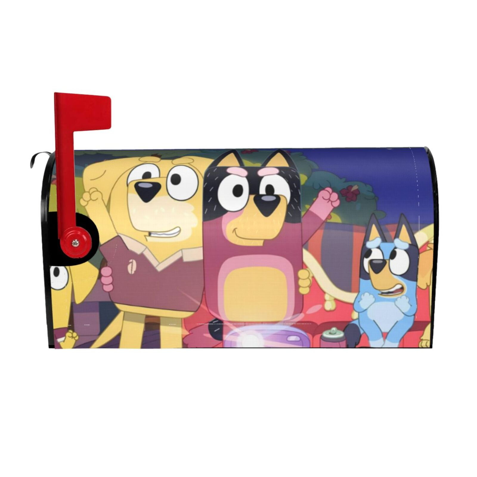 Kuqiui Bluey Print Magnetic Mailbox Cover,21x18 in Mailbox Cover ...