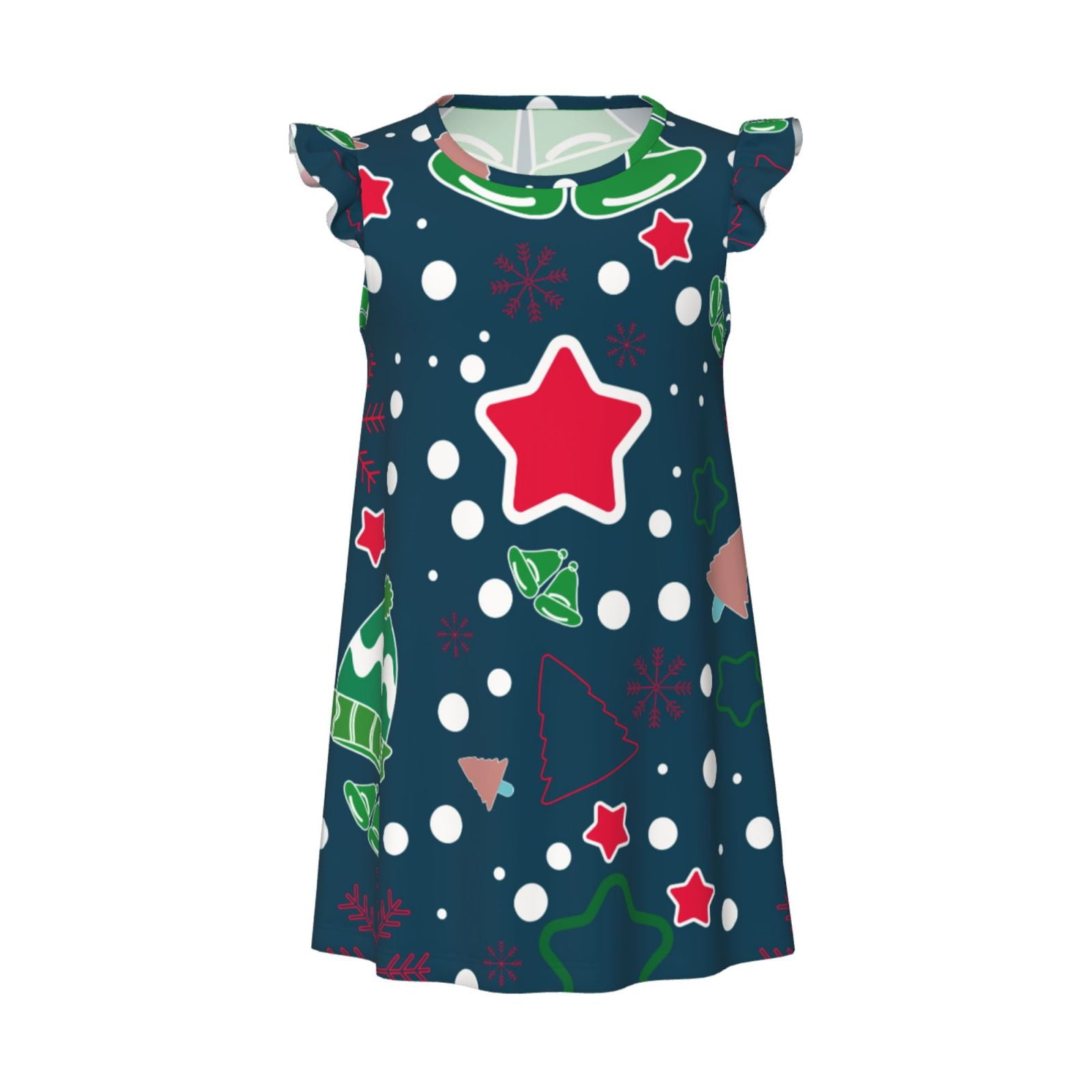 Kuqiui Christmas Print Girls Nightgowns Soft Sleepwear Princess ...