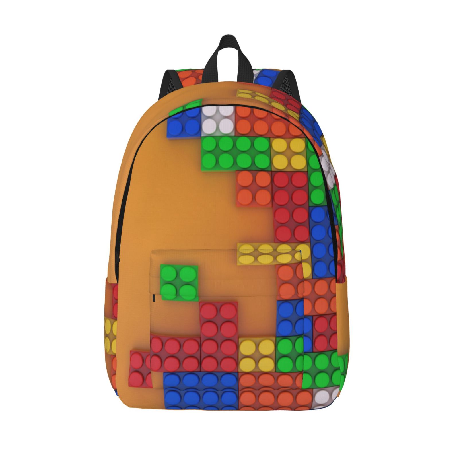 Kuqiui Colorful Building Blocks A Print Canvas Travel Laptop Backpack ...
