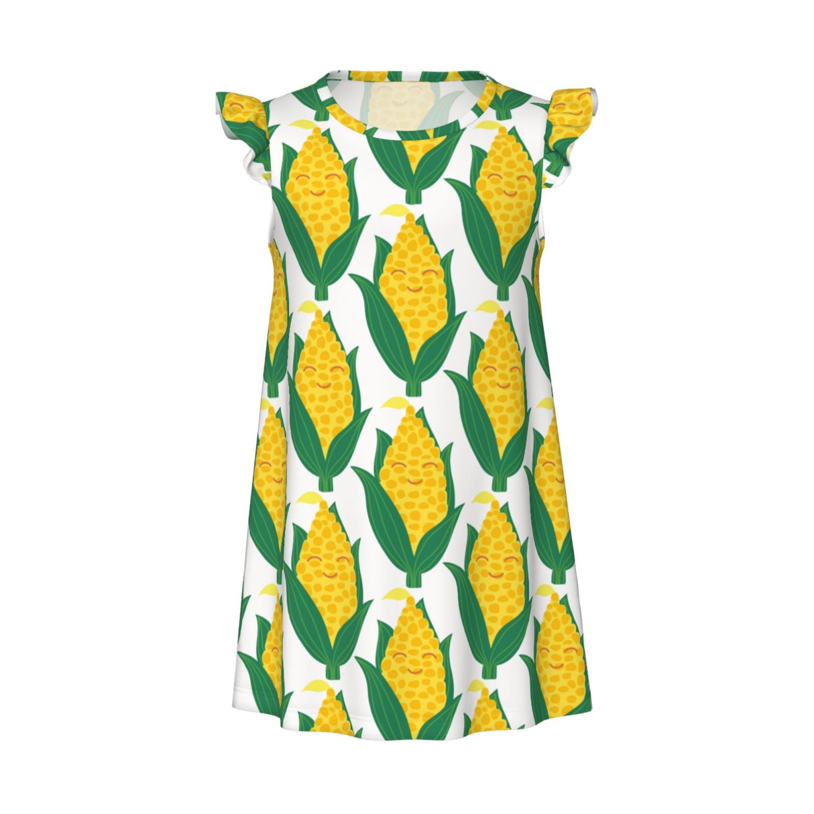 Kuqiui Corn Cob Print Girls Nightgowns Soft Sleepwear Princess ...