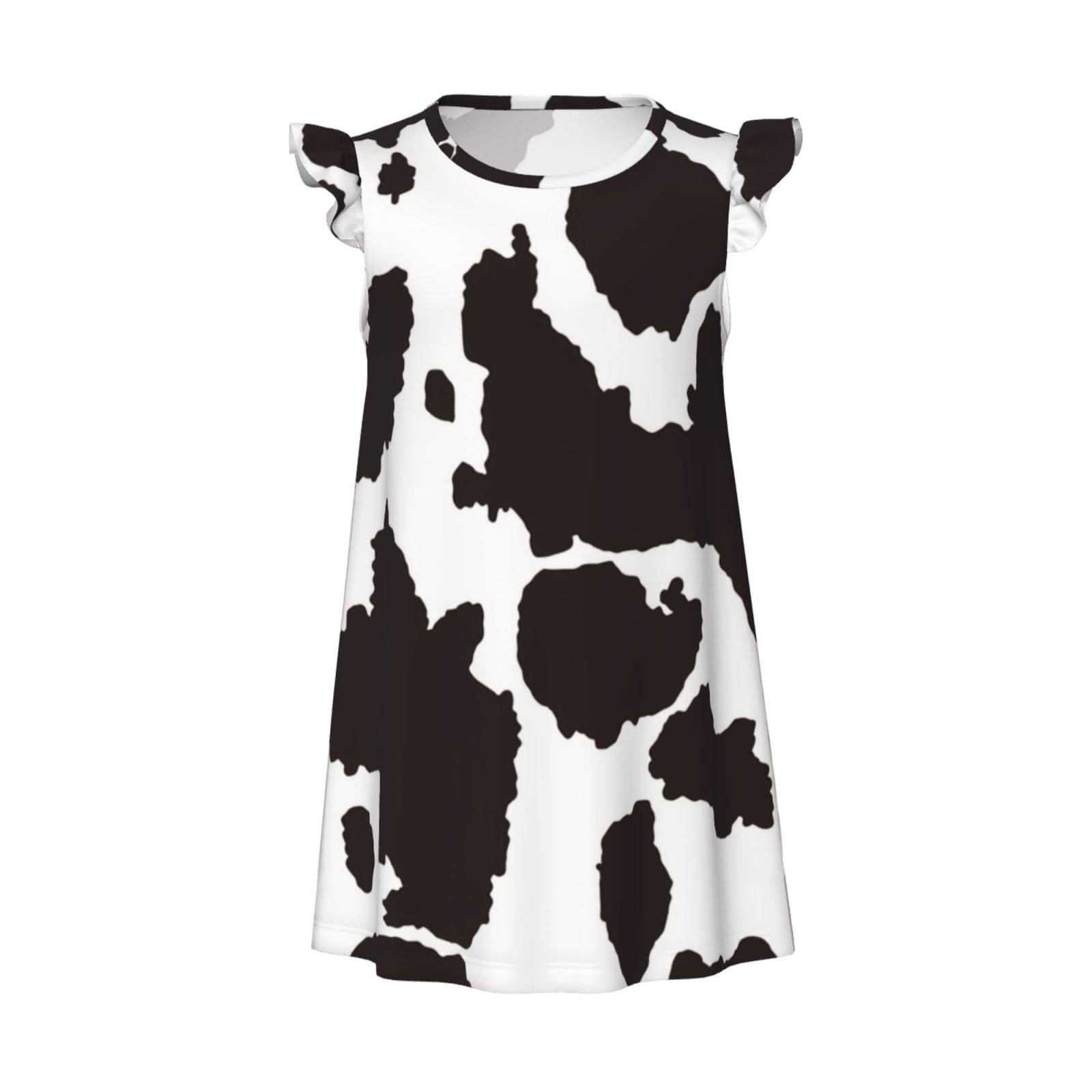 Kuqiui Cow Skin 2 Print Girls Nightgowns Soft Sleepwear Princess ...
