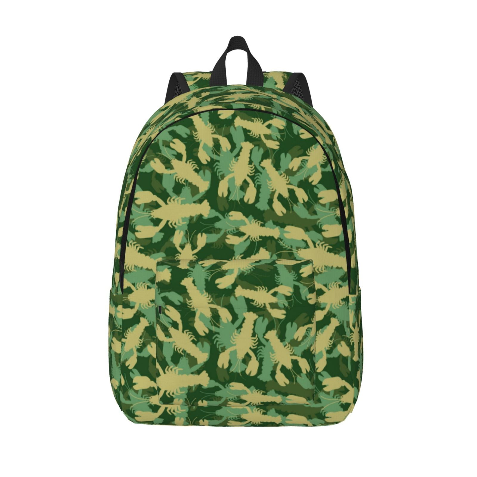 Kuqiui Crayfish Army Print Canvas Travel Laptop Backpack for Men Women ...