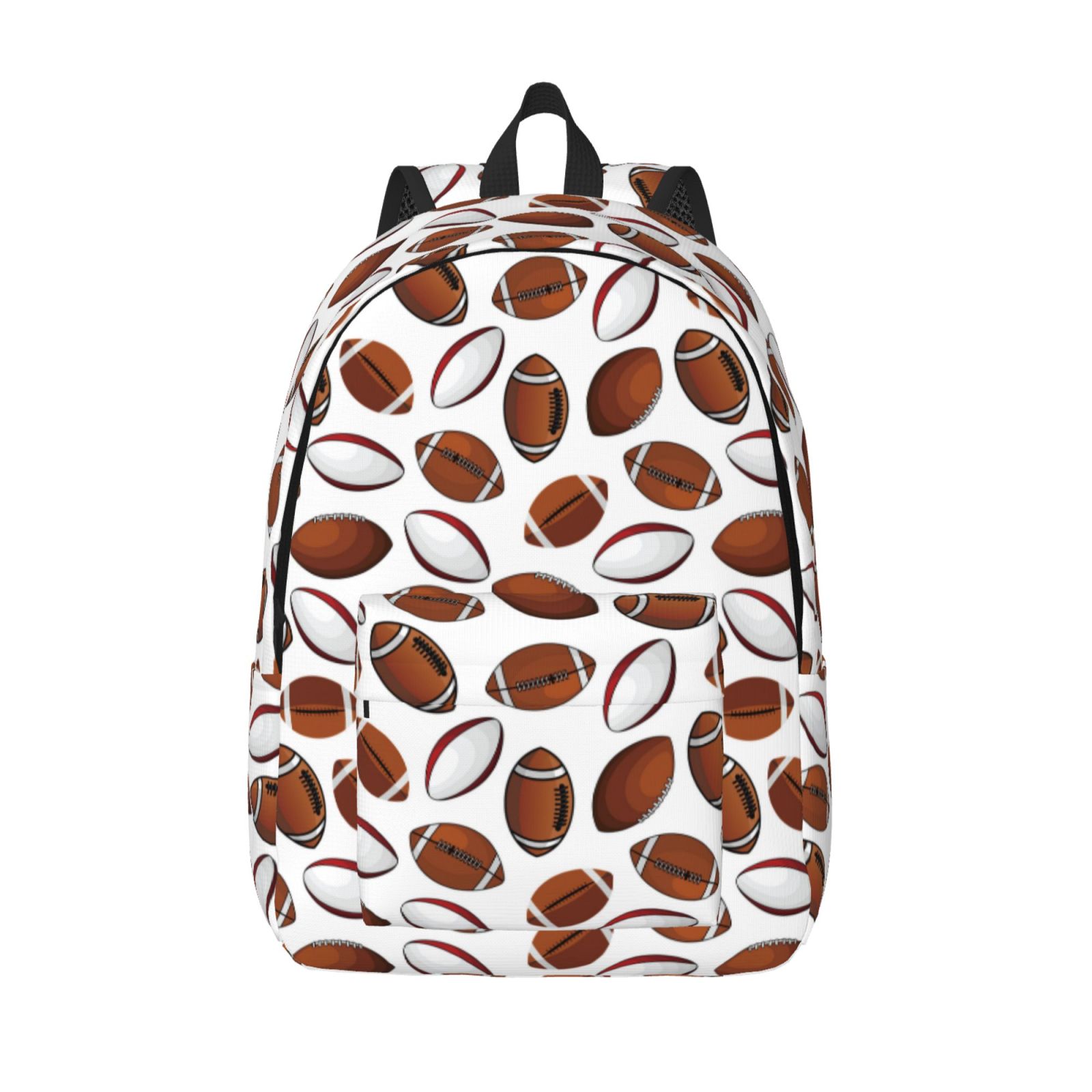 Kuqiui Football Print Canvas Travel Laptop Backpack for Men Women ...