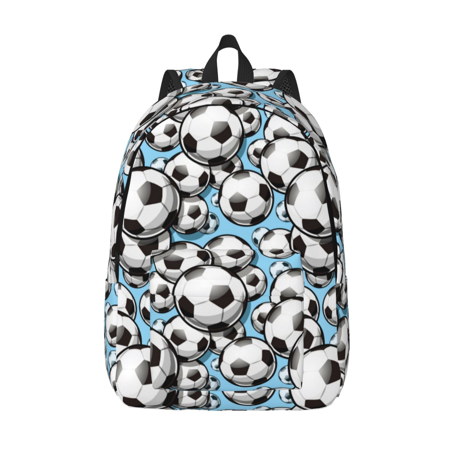 Kuqiui Football Soccer Ball Print Canvas Travel Laptop Backpack for Men ...