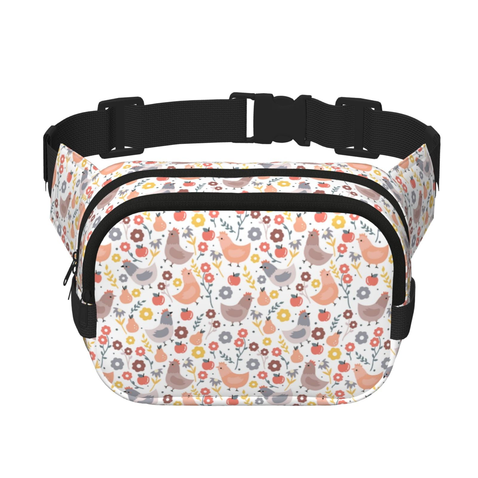 Kuqiui Funny Chicken Print Fanny Packs for Women Cross Body Waist Bag ...