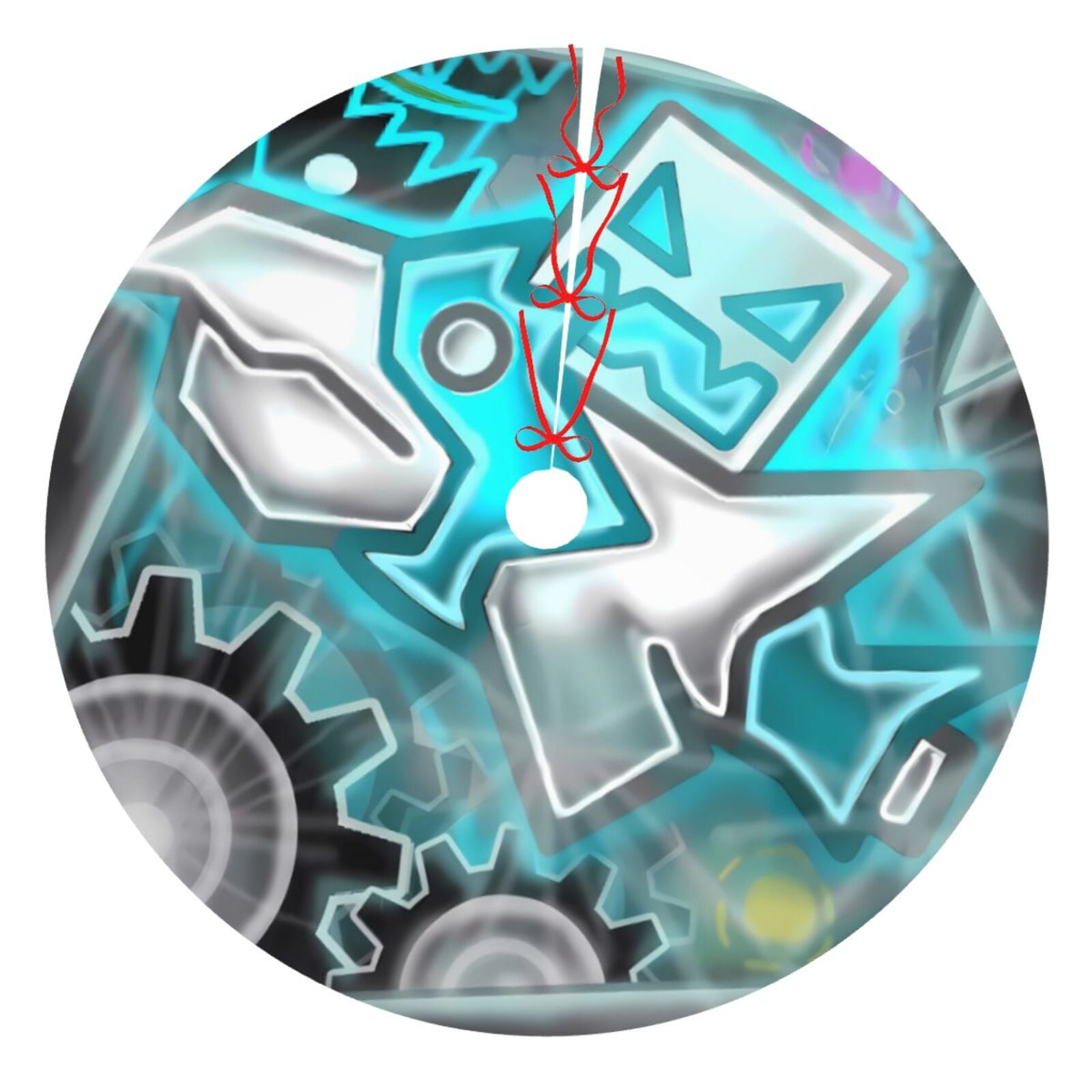 Kuqiui Geometry Dash Pattern Christmas Tree Skirt Christmas Tree ...