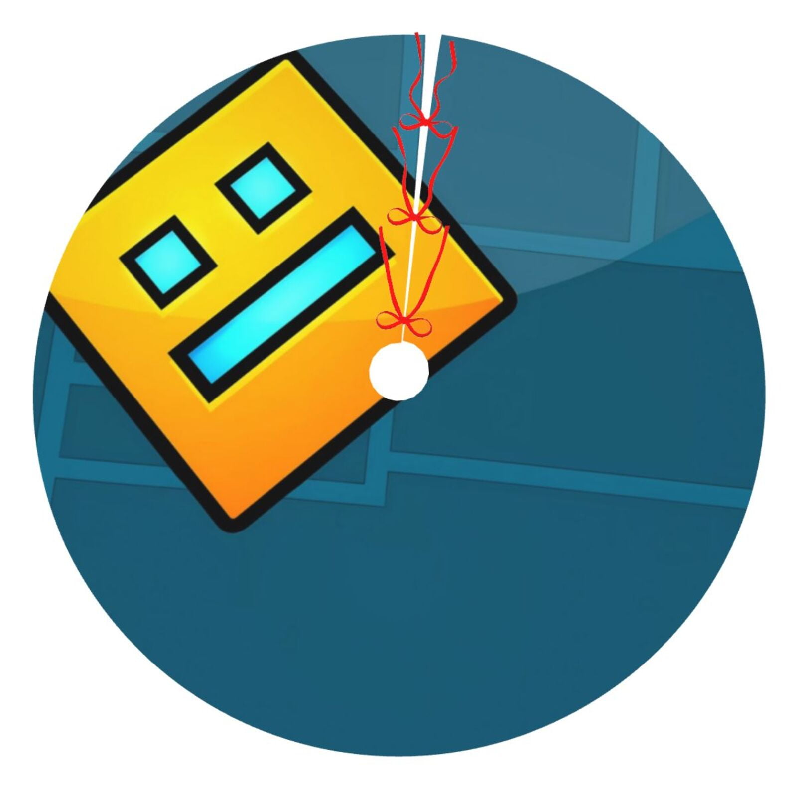 Kuqiui Geometry Dash Pattern Christmas Tree Skirt Christmas Tree ...