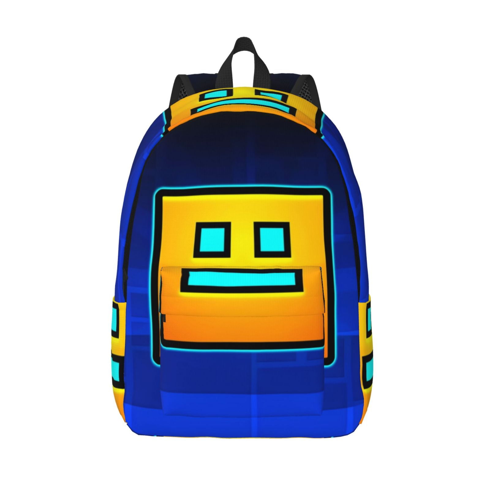 Kuqiui Geometry Dash Print Canvas Travel Laptop Backpack for Men Women ...