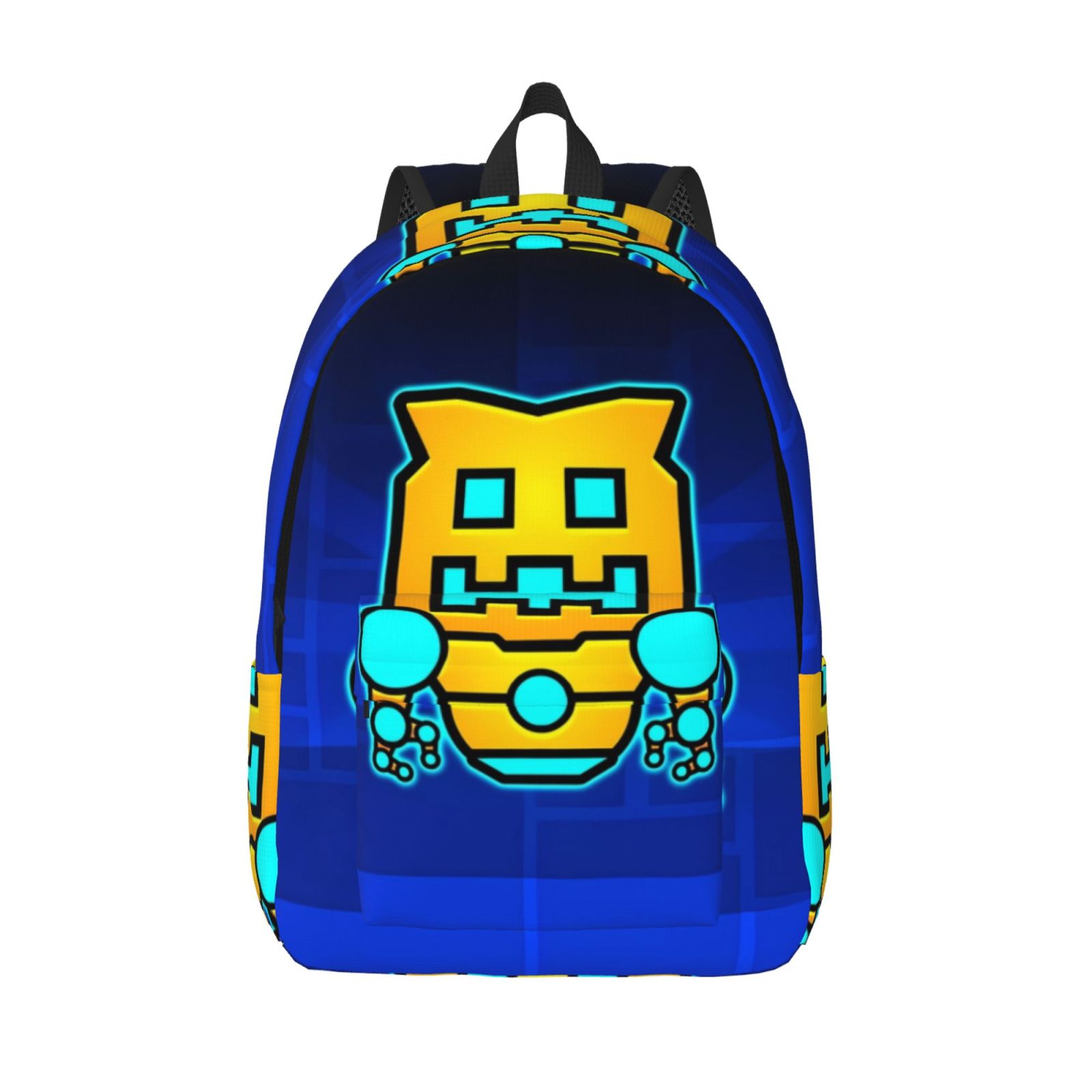 Kuqiui Geometry Dash Print Canvas Travel Laptop Backpack for Men Women ...