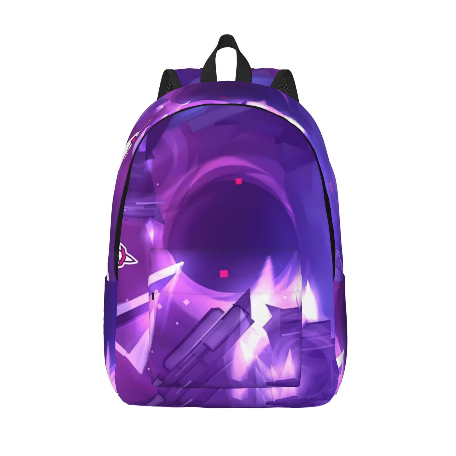 Kuqiui Geometry Dash Print Canvas Travel Laptop Backpack for Men Women ...