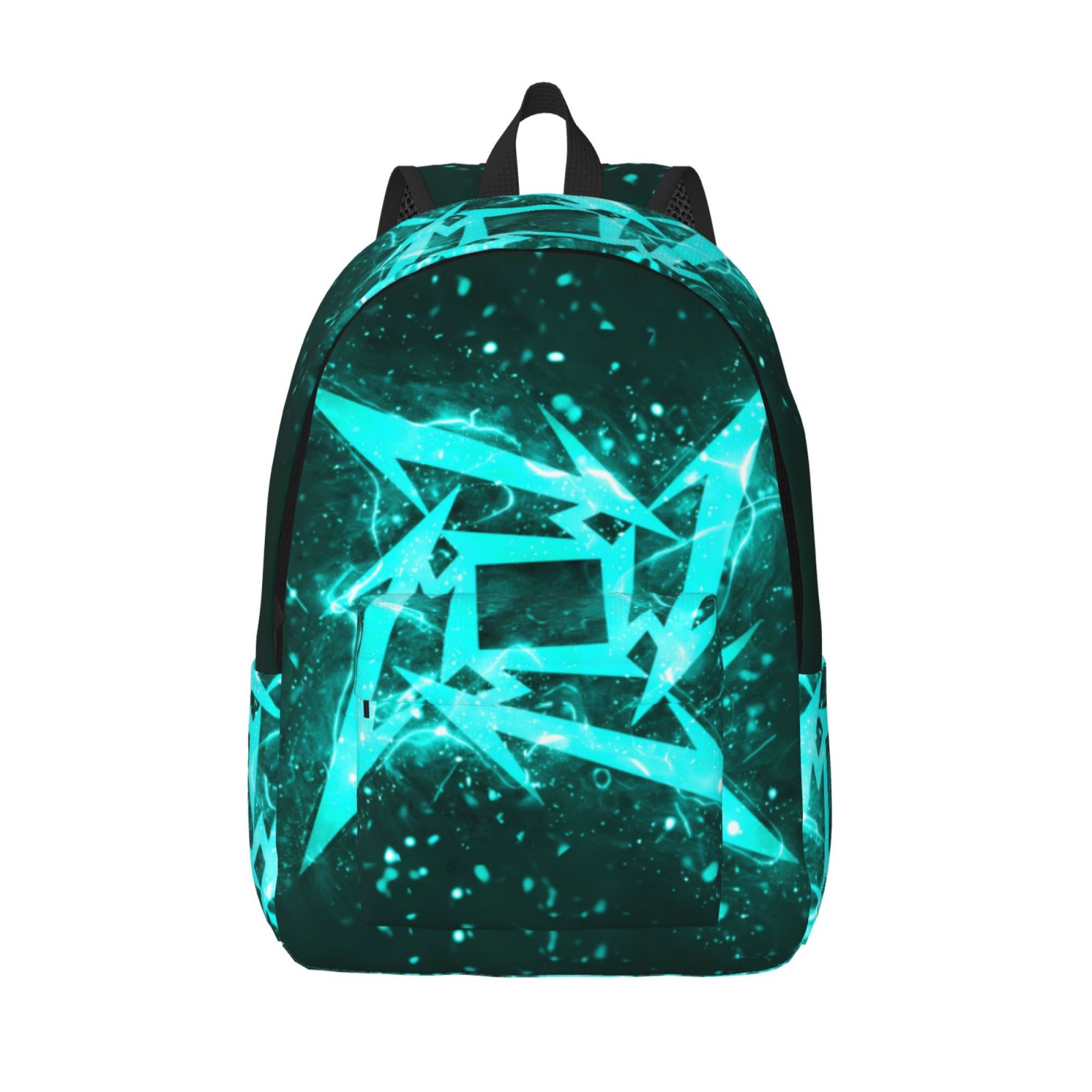 Kuqiui Geometry Dash Print Canvas Travel Laptop Backpack for Men Women ...