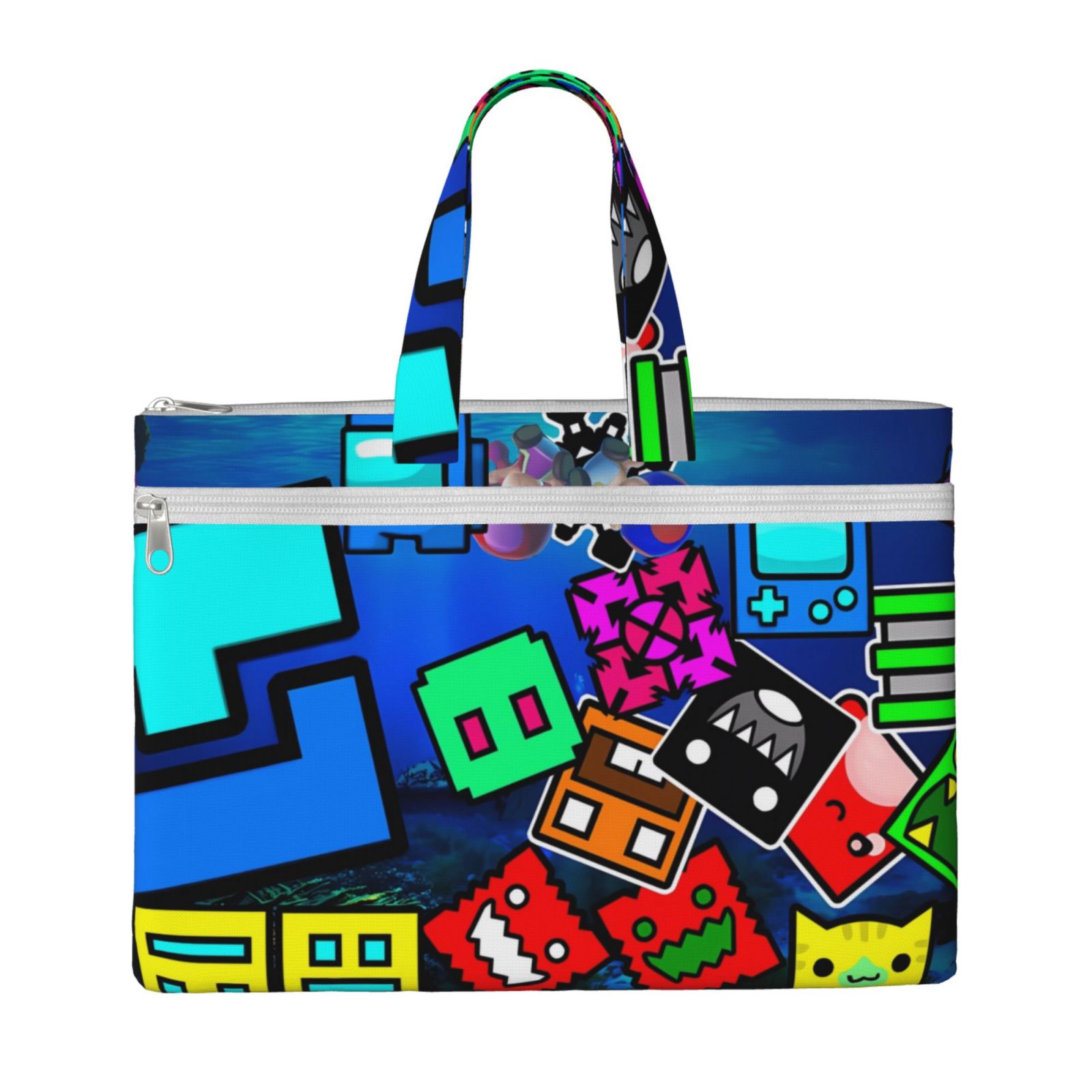 Kuqiui Geometry Dash Print Desk File Organizer Tote Bag for Legal Size ...