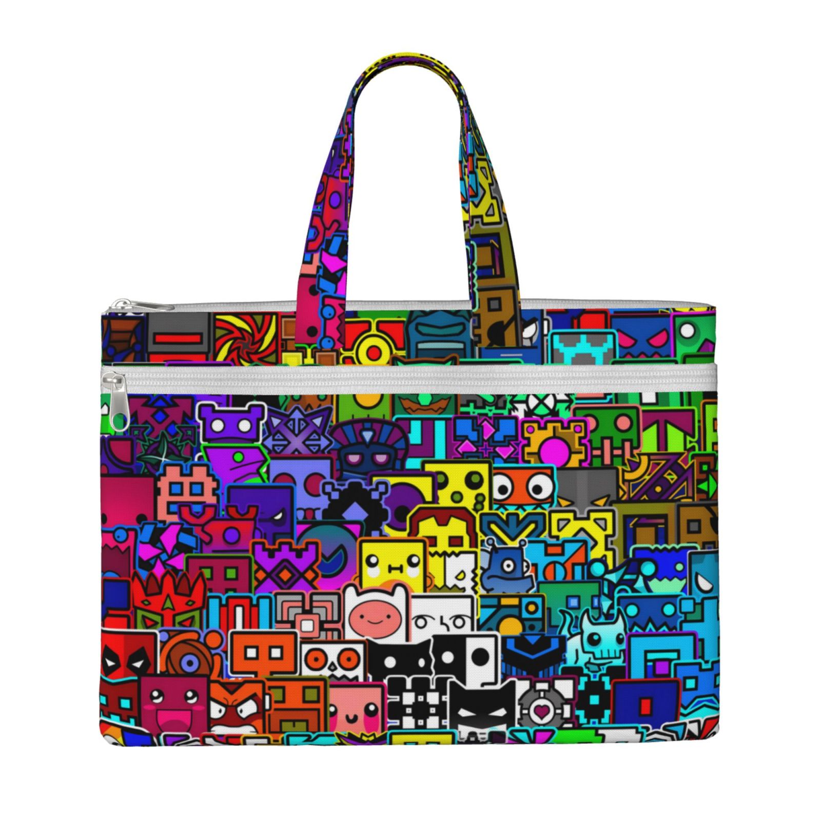 Kuqiui Geometry Dash Print Desk File Organizer Tote Bag for Legal Size ...