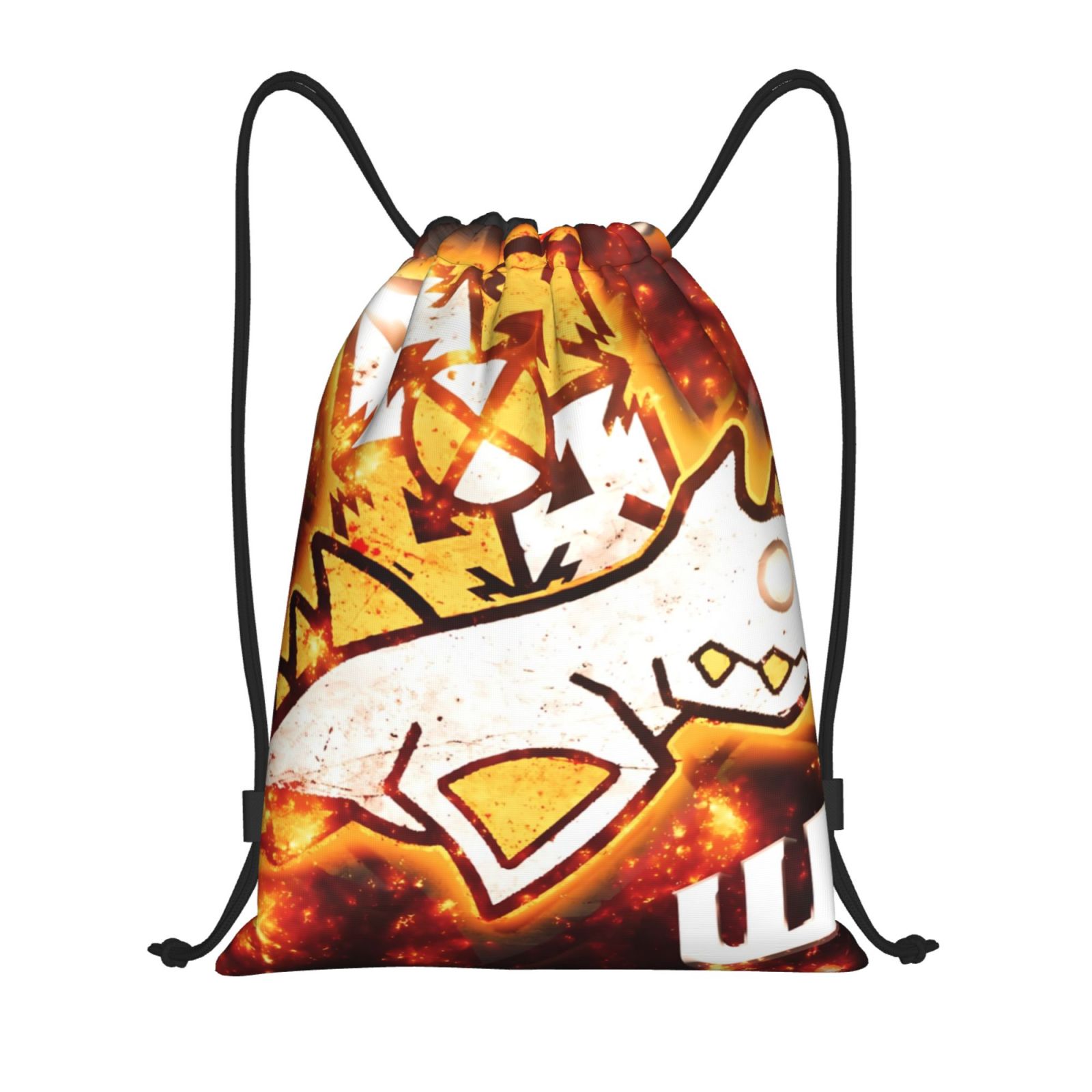 Kuqiui Geometry Dash Print Drawstring Backpack Drawstring Bags,Draw ...