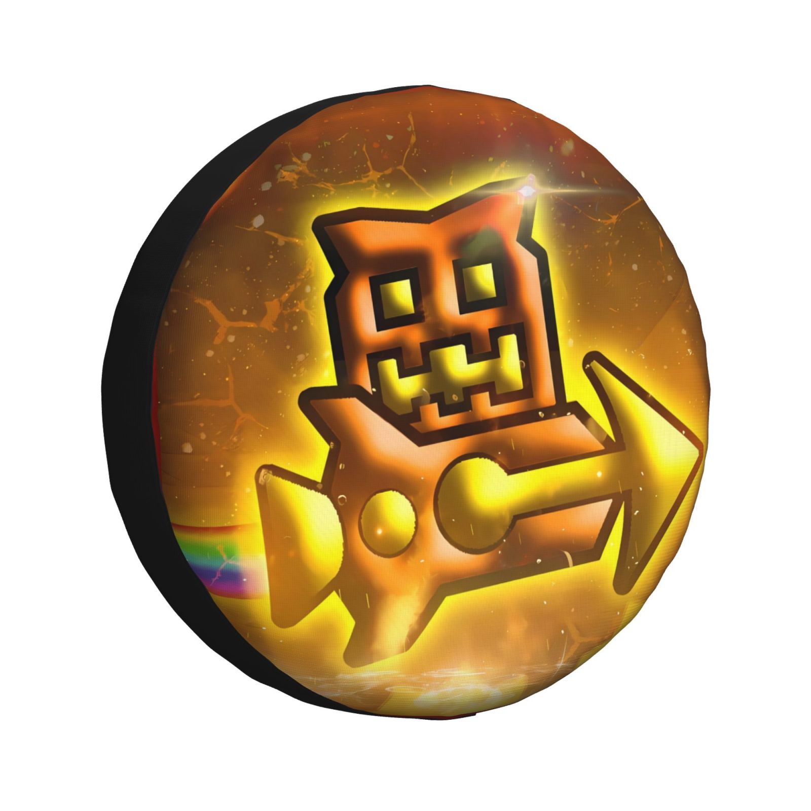 Kuqiui Geometry Dash Print Spare Tire Cover,Tire Cover Wheel Protectors ...