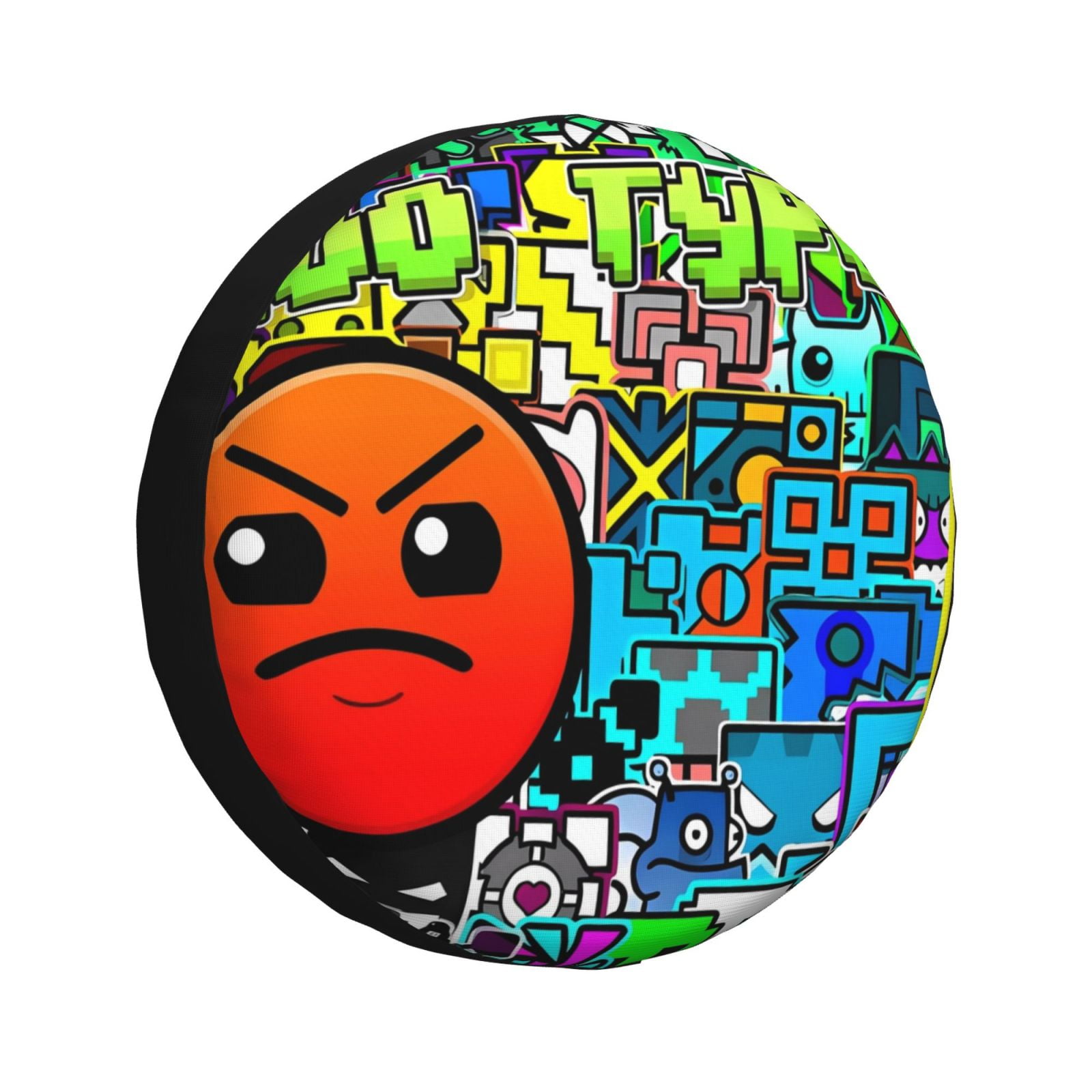 Kuqiui Geometry Dash Print Spare Tire Cover,Tire Cover Wheel Protectors ...