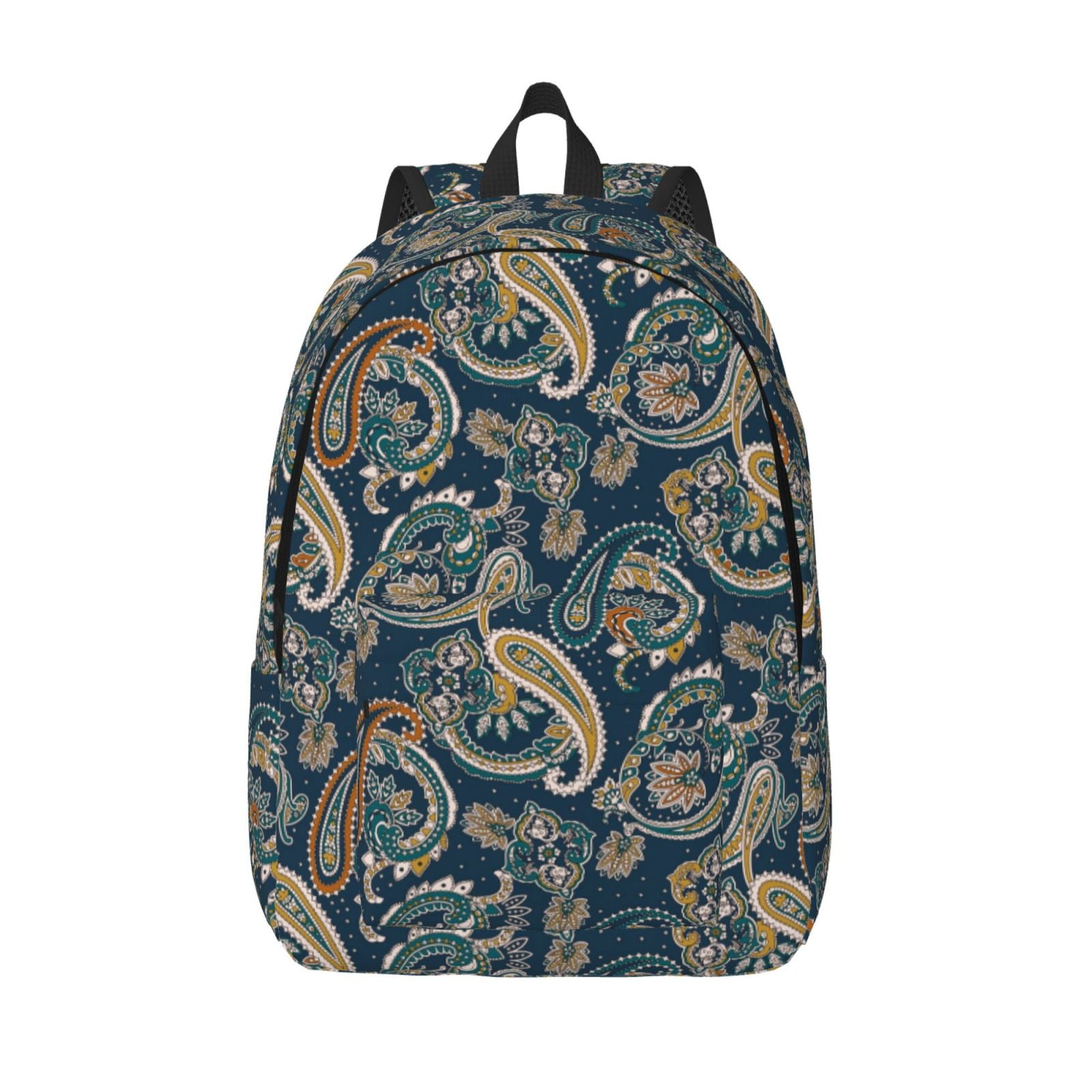 Kuqiui Indian Paisley 2 Print Canvas Travel Laptop Backpack for Men ...