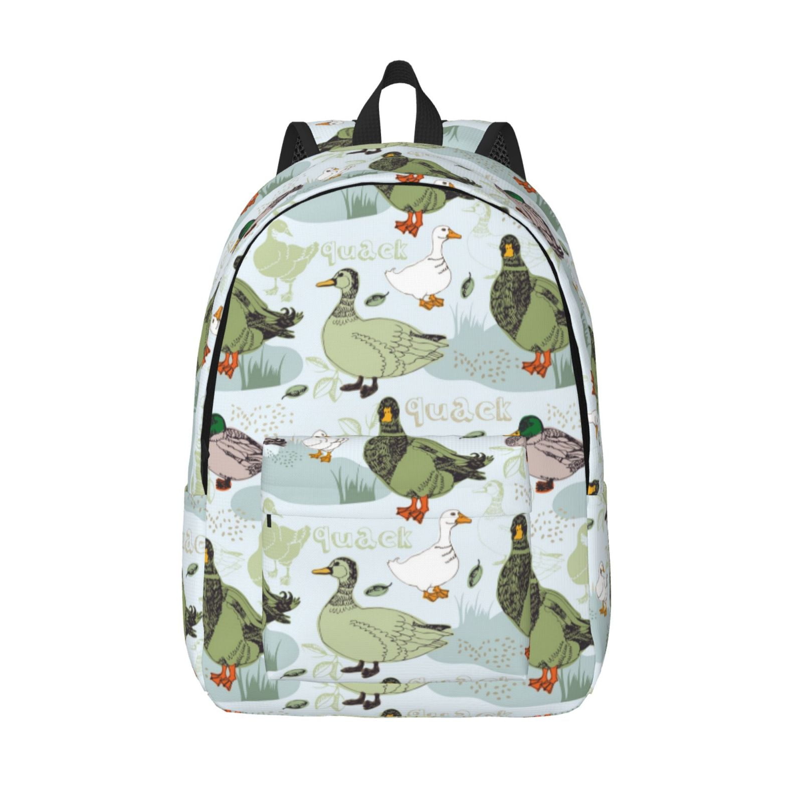 Kuqiui Mallard Ducks Wild Birds Print Canvas Travel Laptop Backpack for ...