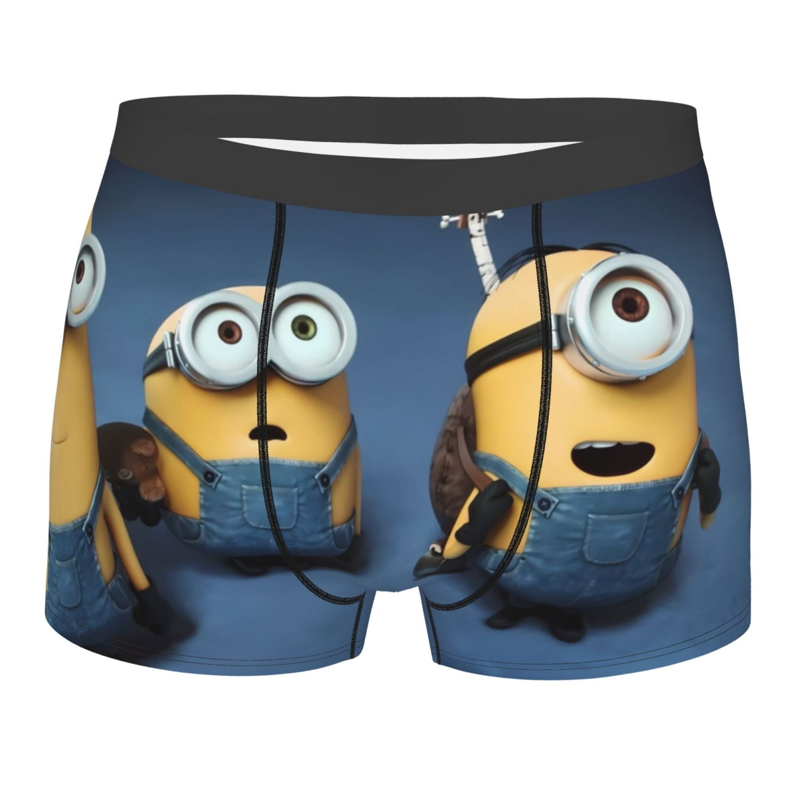 Kuqiui Minions Print Boxer Briefs for Men Breathable Underwear-Medium ...