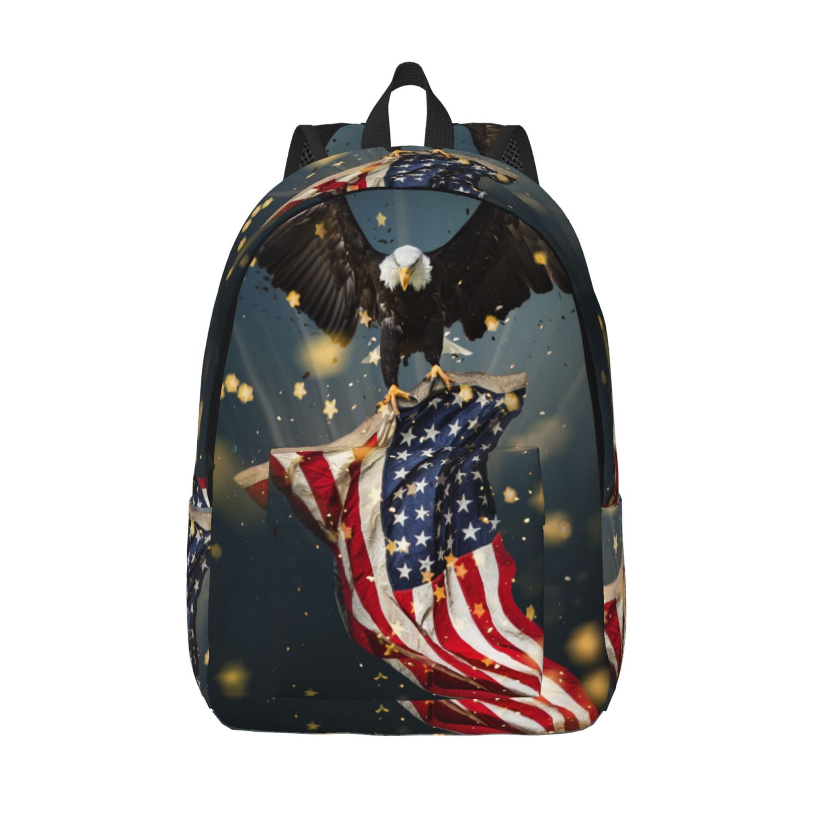 Kuqiui North American Bald Eagle1 Print Canvas Travel Laptop Backpack ...
