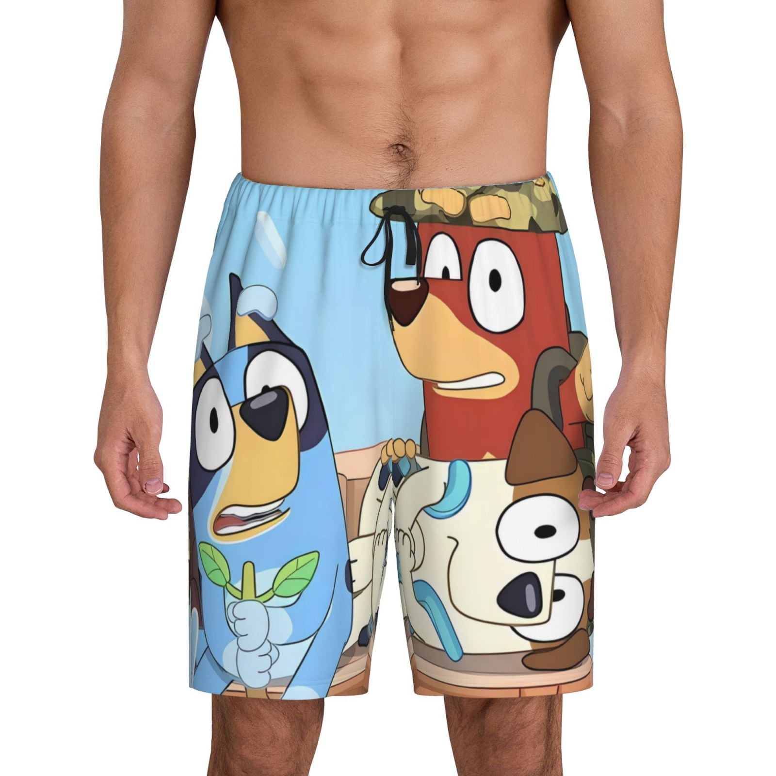 Kuqiui Pajama Shorts Mens Pajama Bottoms for Men Pjs Lounge Sleep ...