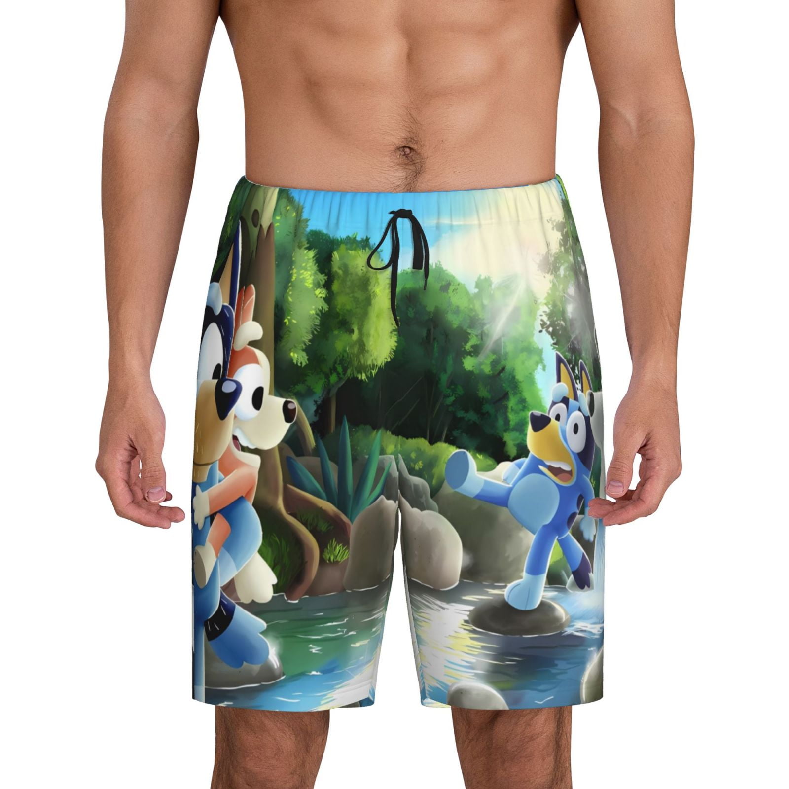 Kuqiui Pajama Shorts Mens Pajama Bottoms for Men Pjs Lounge Sleep ...