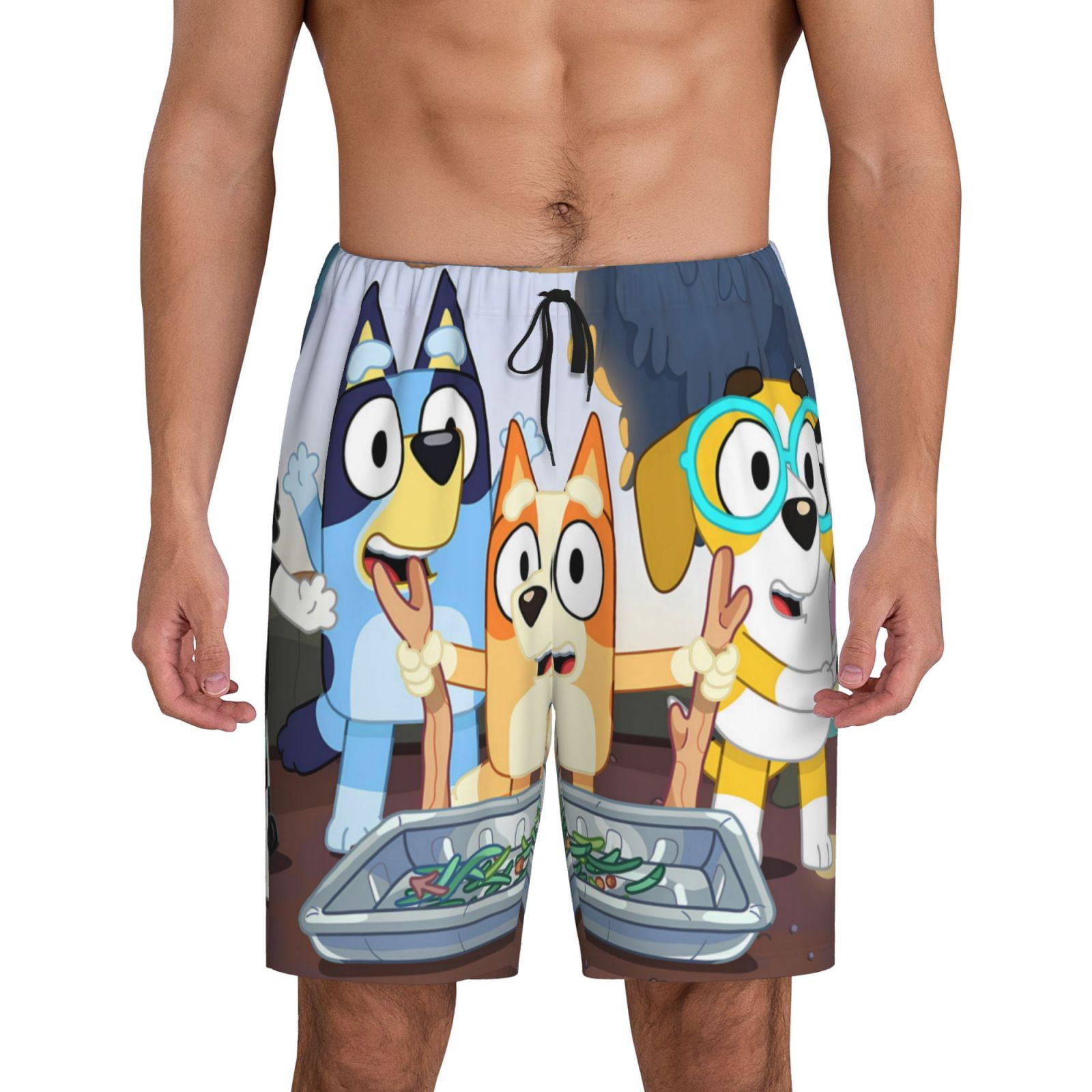 Kuqiui Pajama Shorts Mens Pajama Bottoms for Men Pjs Lounge Sleep ...